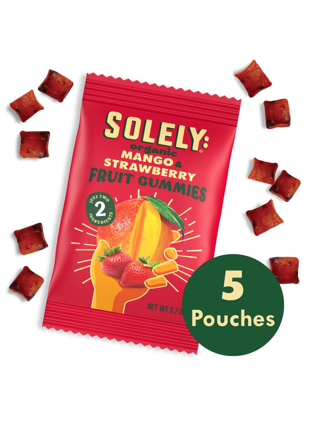 Solely Organic Fruit Gummies - Mango & Strawberry - Shop Fruit snacks ...