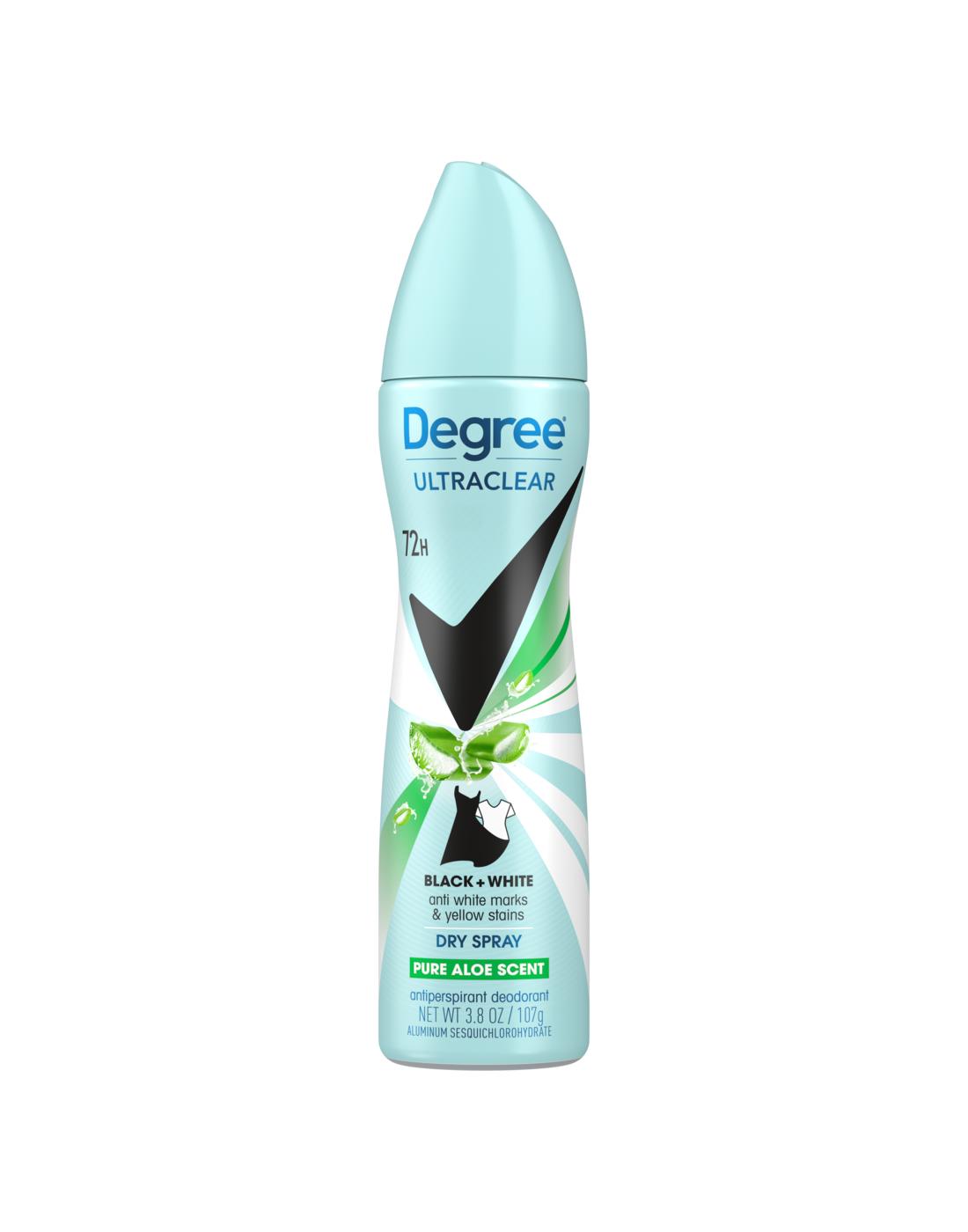 Degree 72 Hr Ultra Clear Black & White Deodorant Spray - Pure Aloe ...