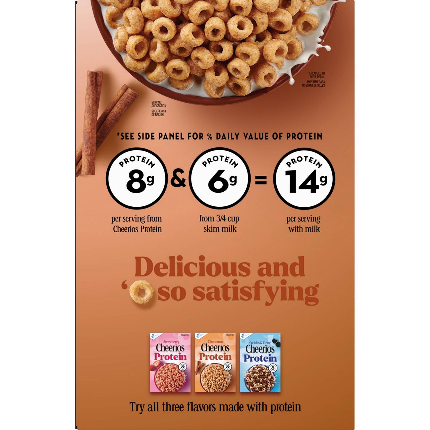 General Mills Cinnamon Protein Cheerios Cereal - Family Size - Shop ...
