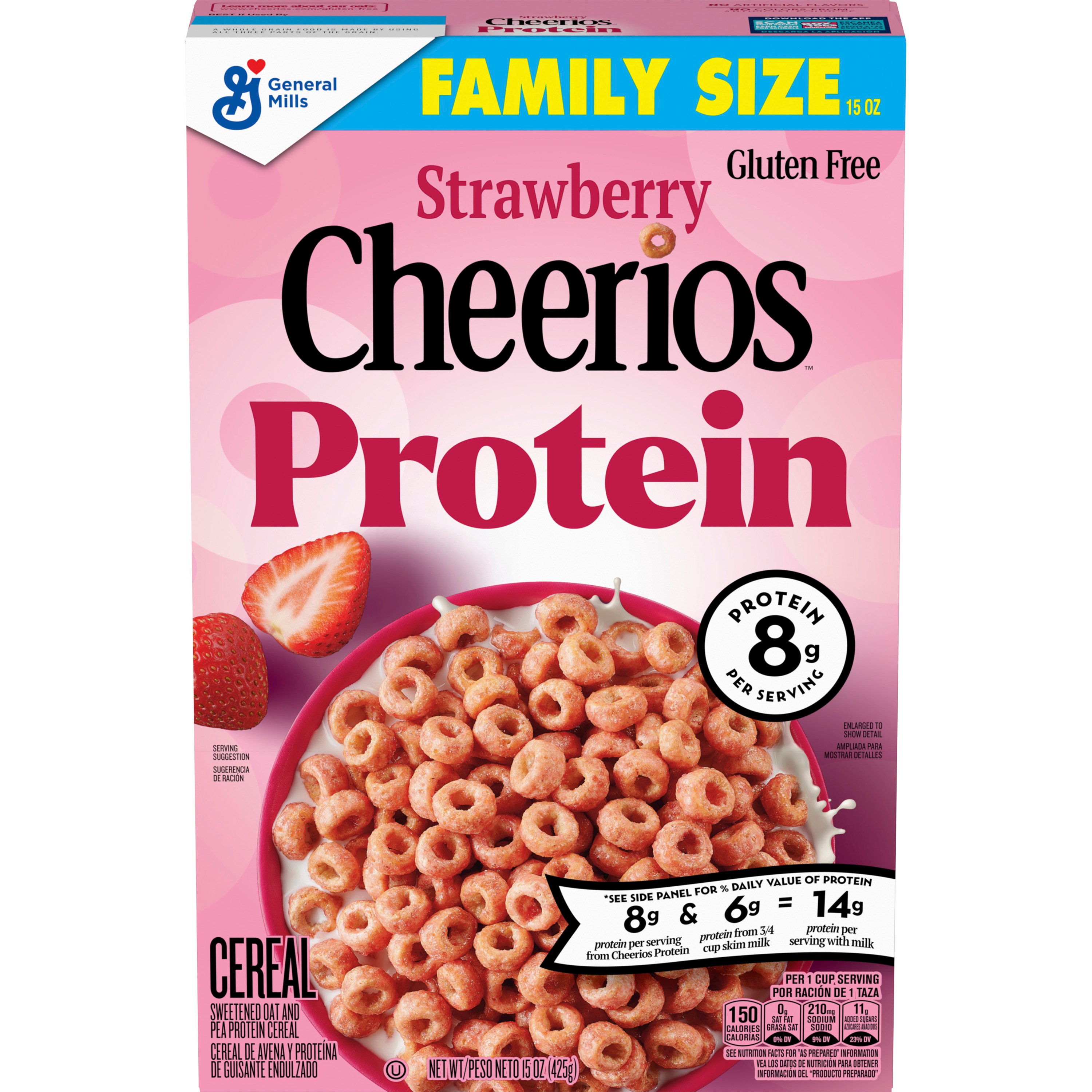 General Mills Strawberry Protein Cheerios Cereal - Family Size - Shop ...