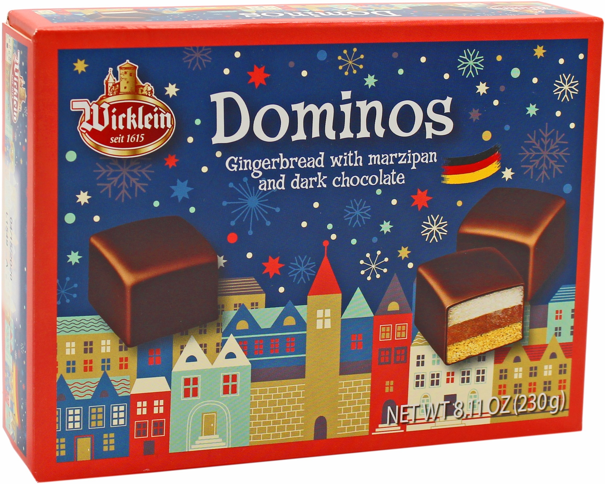 Wicklein Gingerbread with Marzipan and Dark Chocolate Dominos Gift Box ...