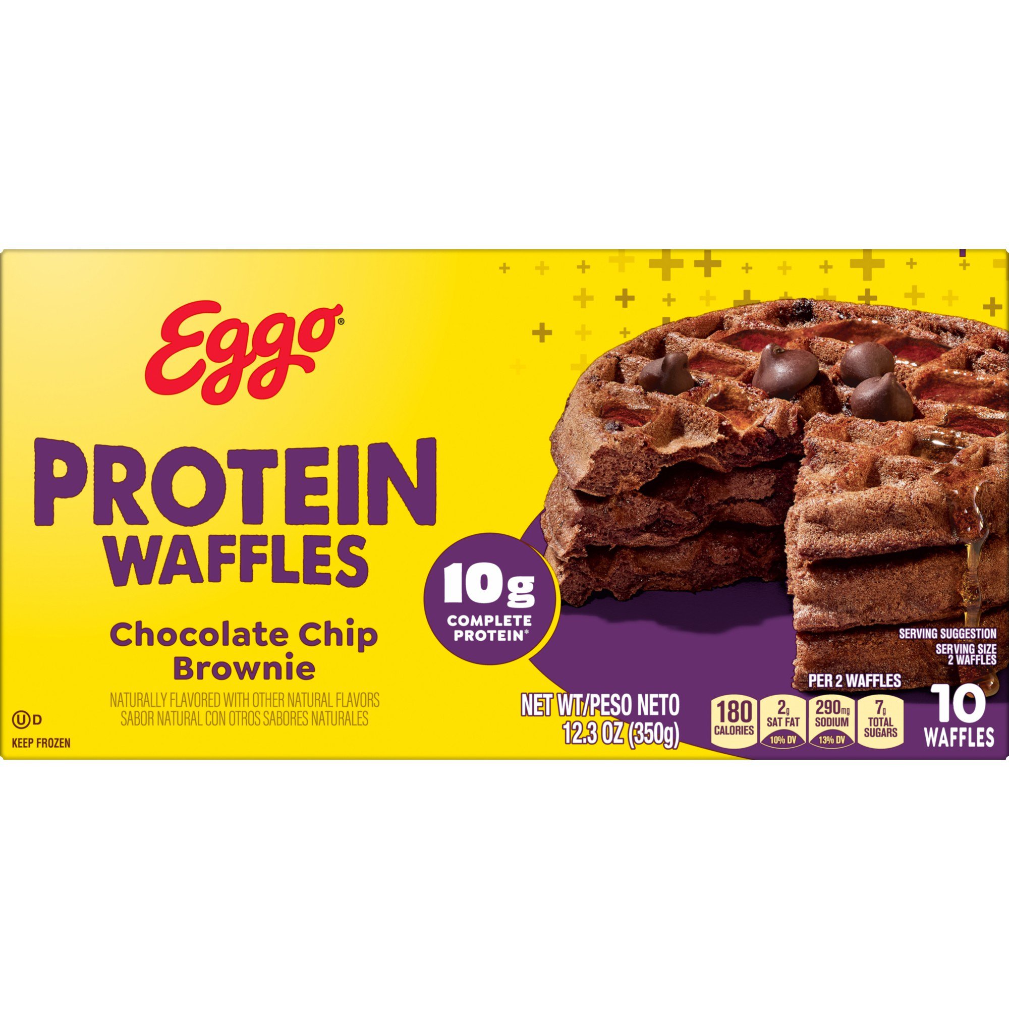 Eggo Chocolate Chip Brownie 10g Protein Waffles - Shop Entrees & sides ...