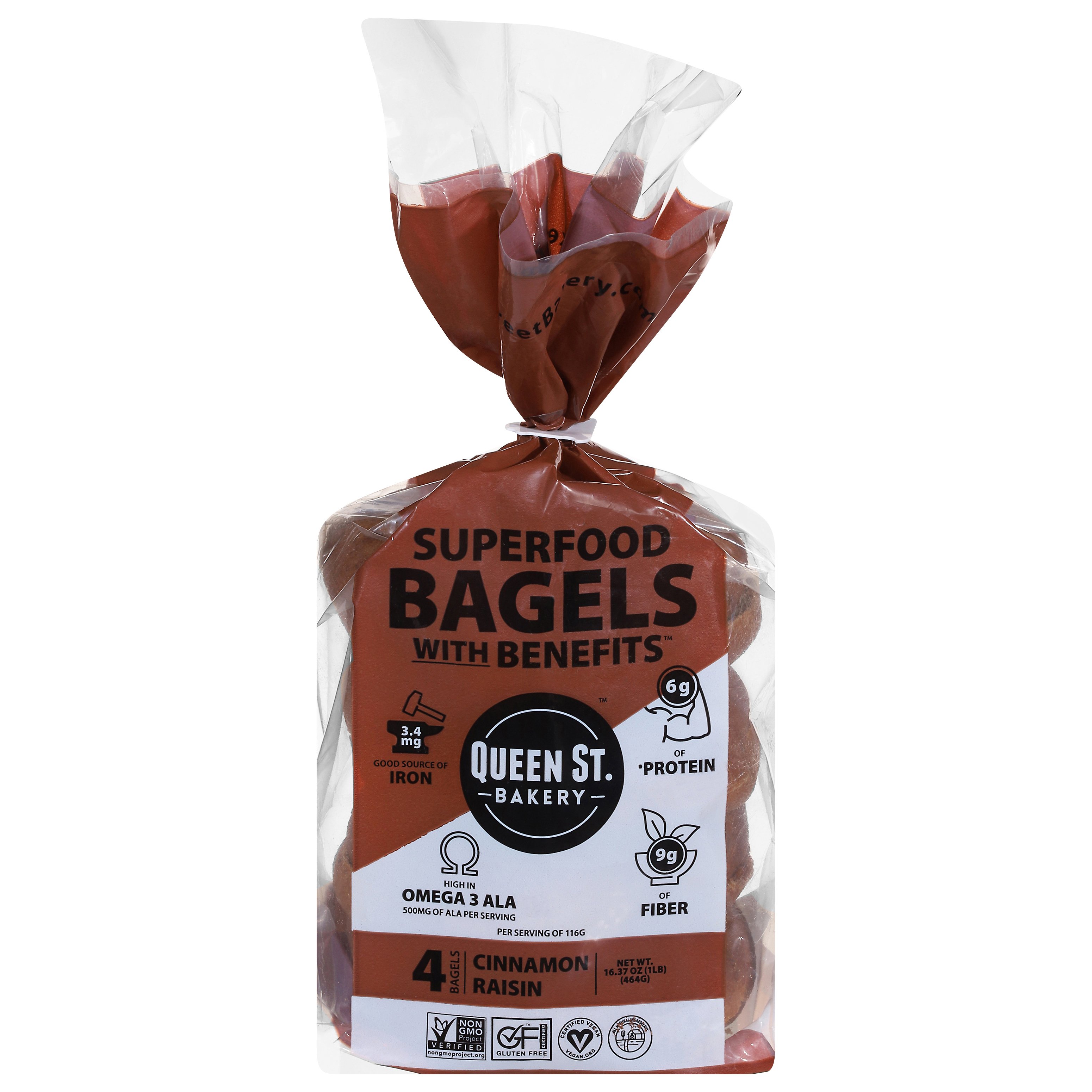 Queen St. Bakery Cinnamon Raisin Superfood Bagels - Shop Bagels at H-E-B