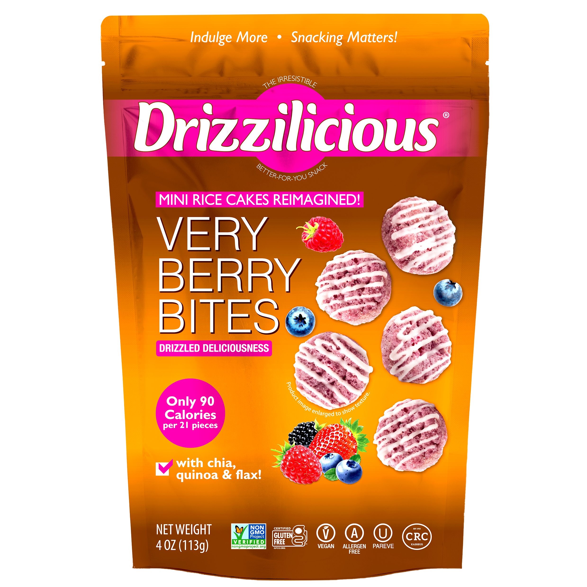 Drizzilicious Mini Rice Cakes - Very Berry Bites - Shop Rice cakes at H-E-B