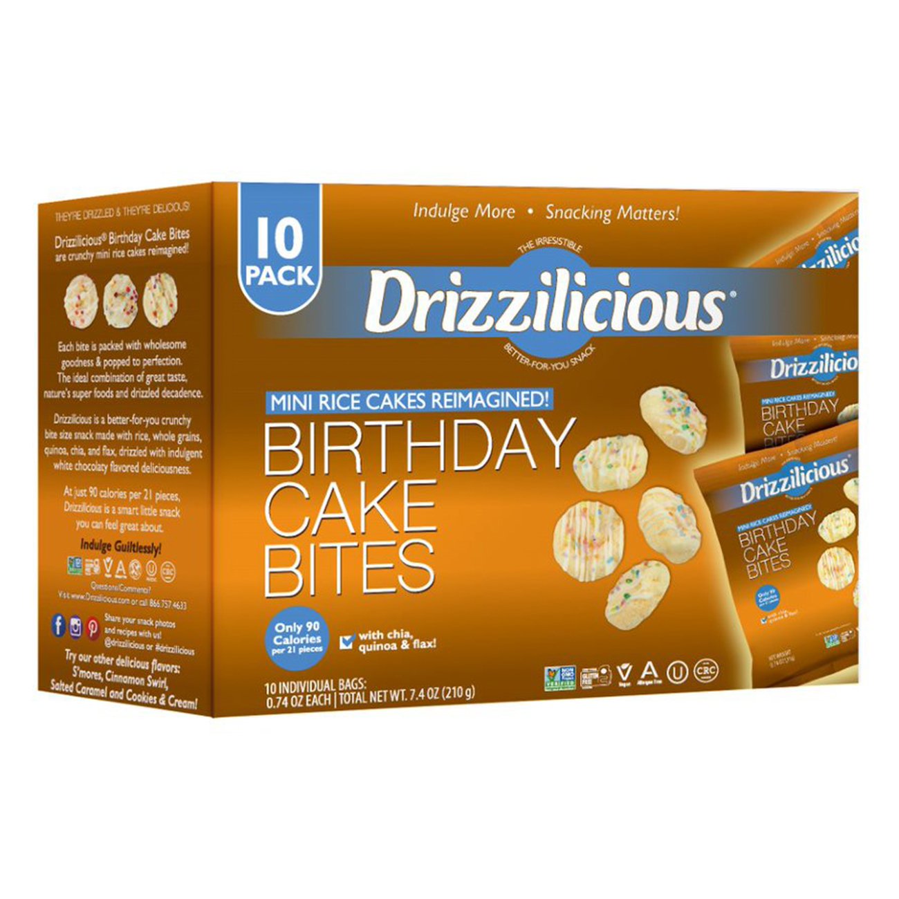 Drizzilicious Mini Rice Cakes Multipack - Birthday Cake Bites - Shop ...