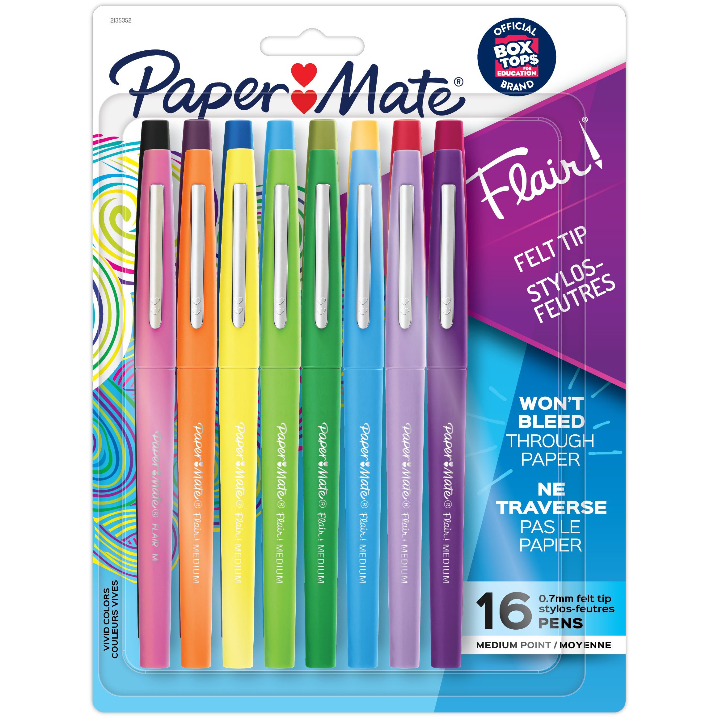 Paper Mate Flair! 0.7mm Felt Tip Pens - Assorted Ink - Shop Pens at H-E-B