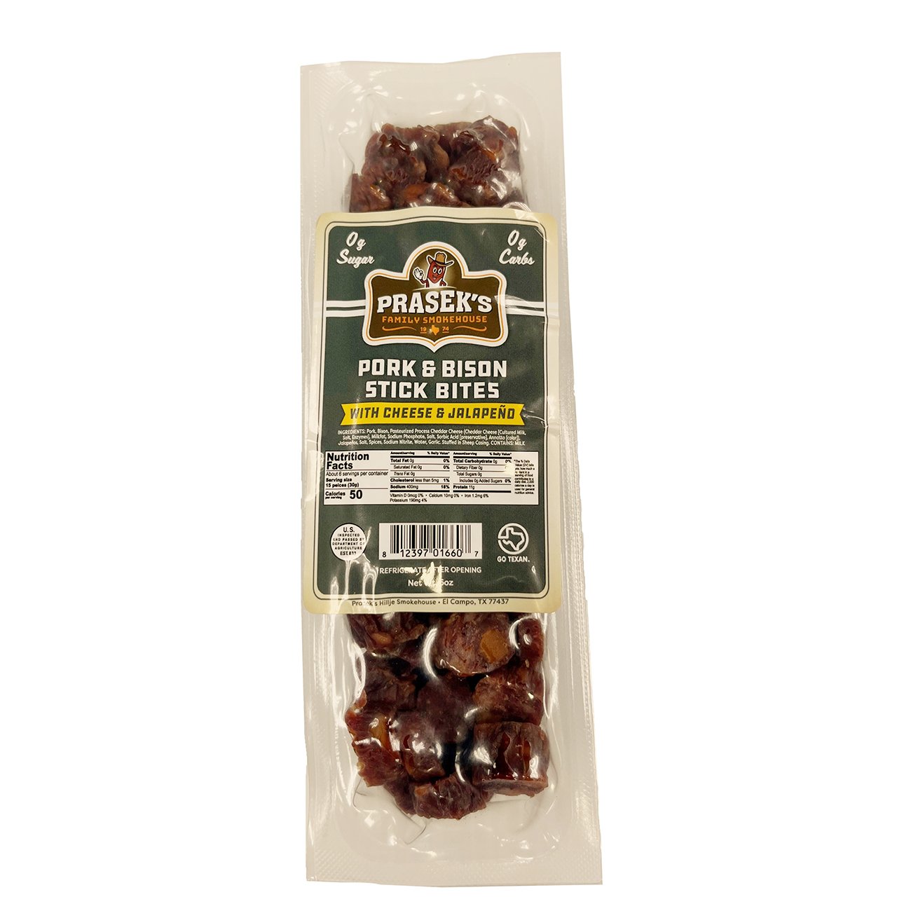 Prasek's Pork & Bison Stick Bites with Cheese & Jalapeno - Shop Meat at ...