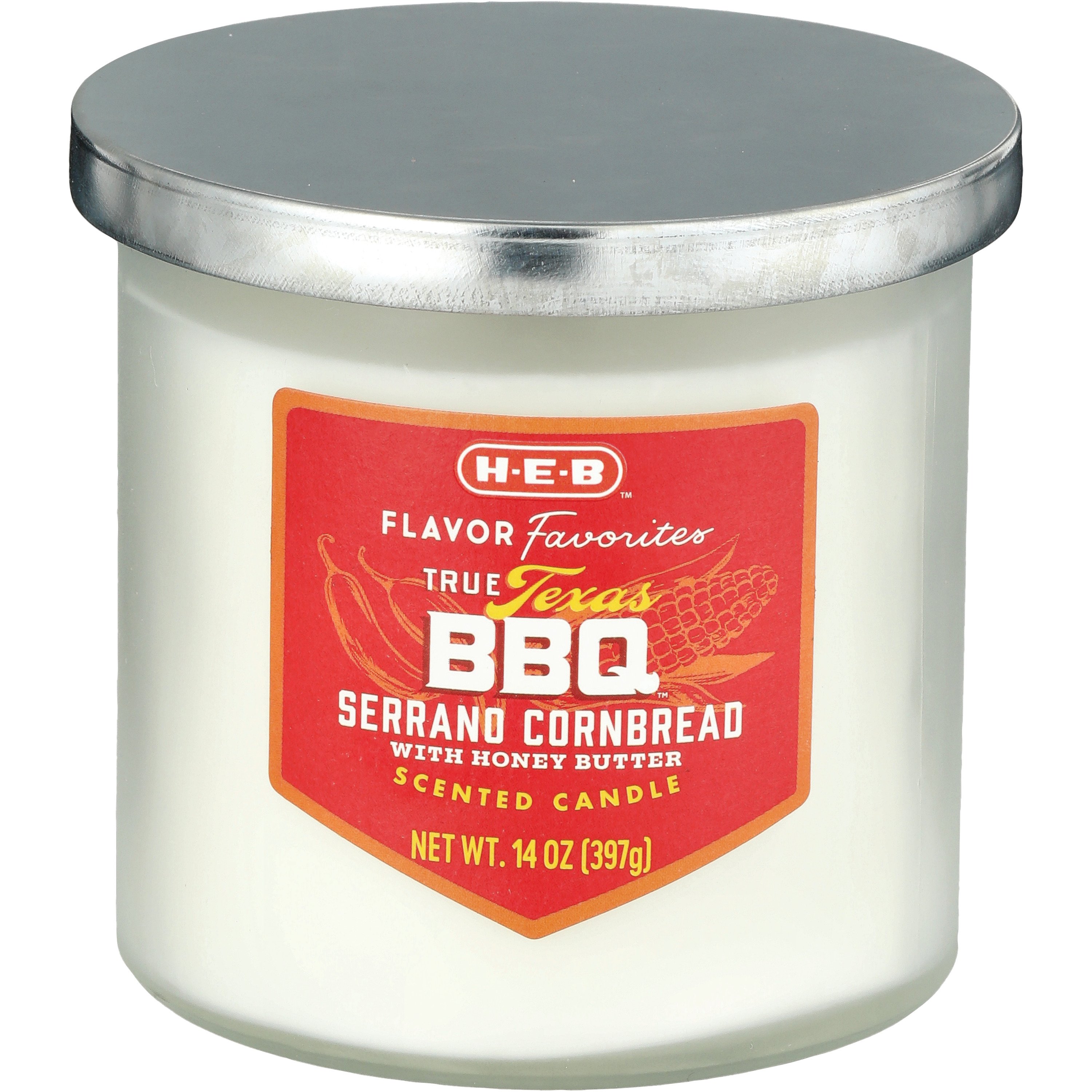 H-E-B Flavor Favorites True Texas BBQ Serrano Cornbread Scented Candle ...