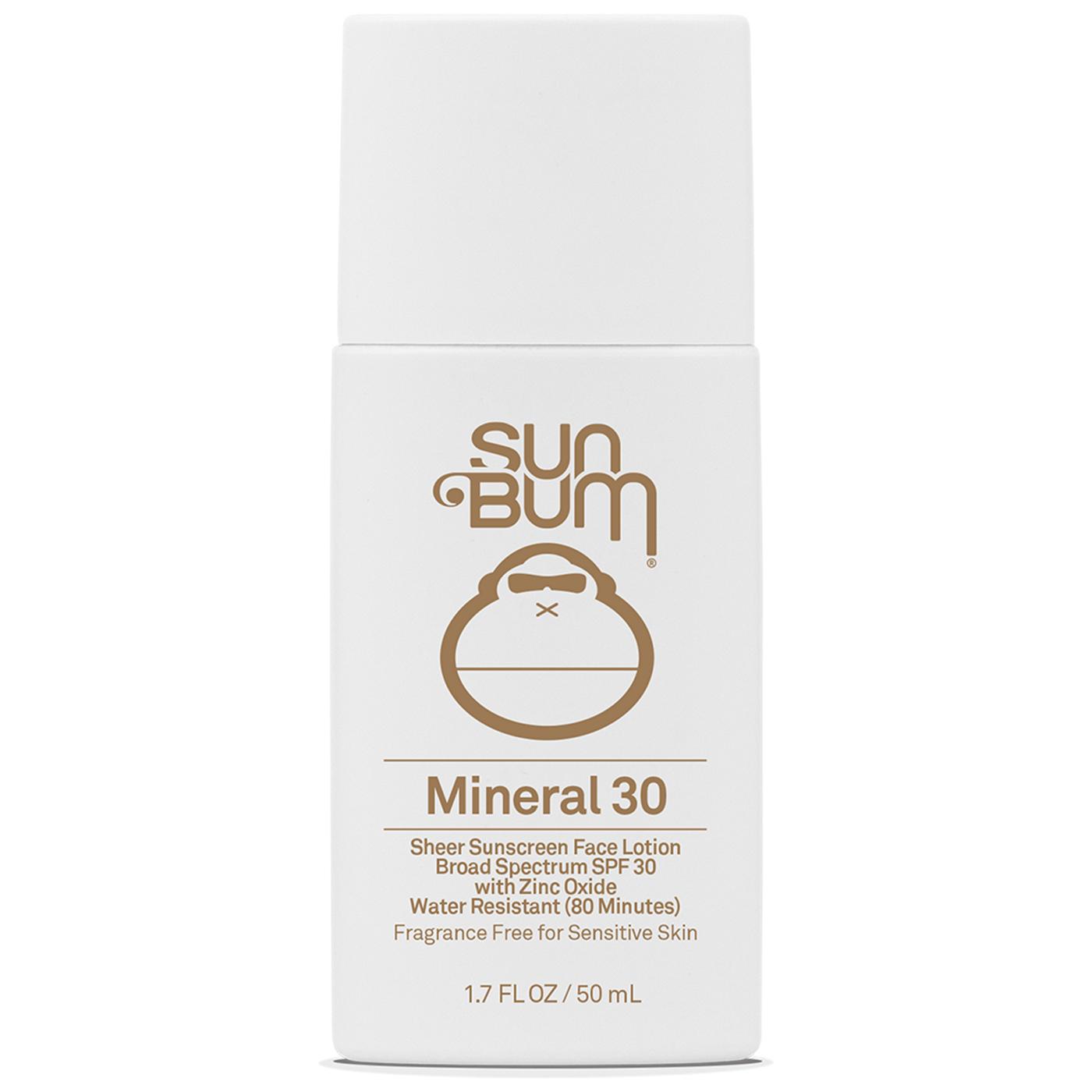 Sun Bum Mineral Sheer Face Sunscreen Lotion - SPF 30, Travel Size ...