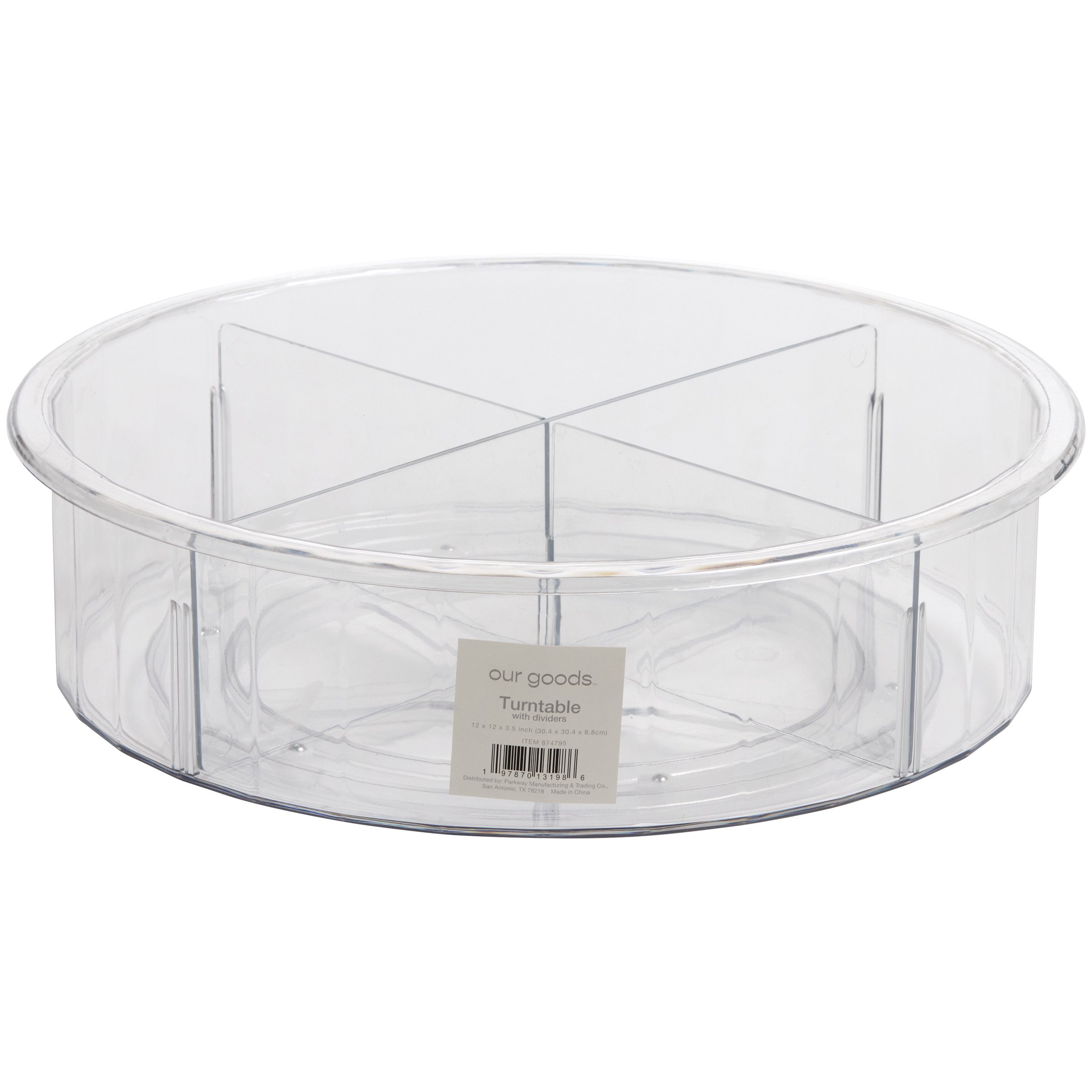 Destination Holiday Lazy Susan with Dividers - Clear - Shop Storage ...