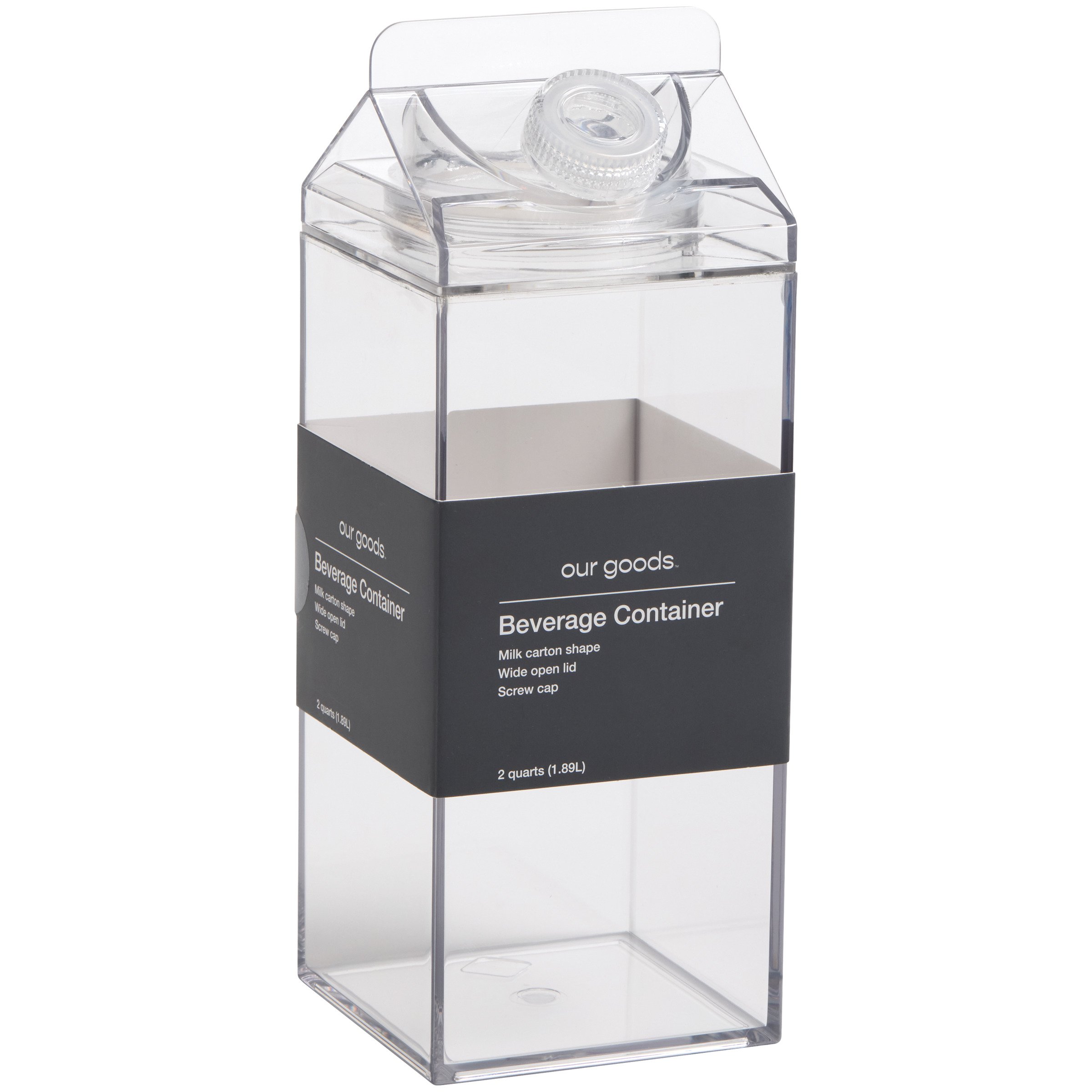 our goods Plastic Clear Milk Carton - Shop Pitchers & dispensers at H-E-B