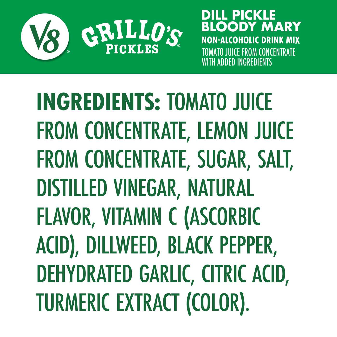 V8 Grillo's Pickles Dill Pickle Bloody Mary Mix 6 pk Cans - Shop Juice ...