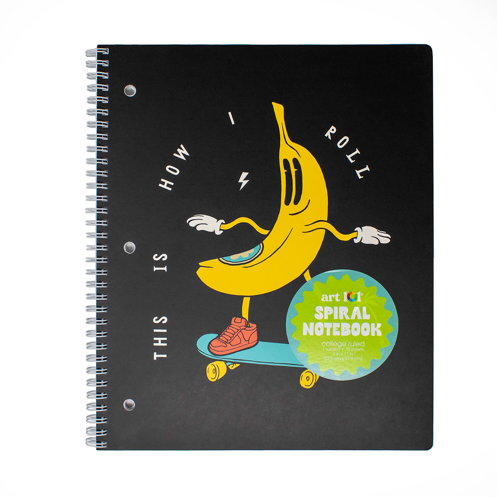 Art 101 College Ruled Spiral Notebook - Banana Skater - Shop Notebooks ...