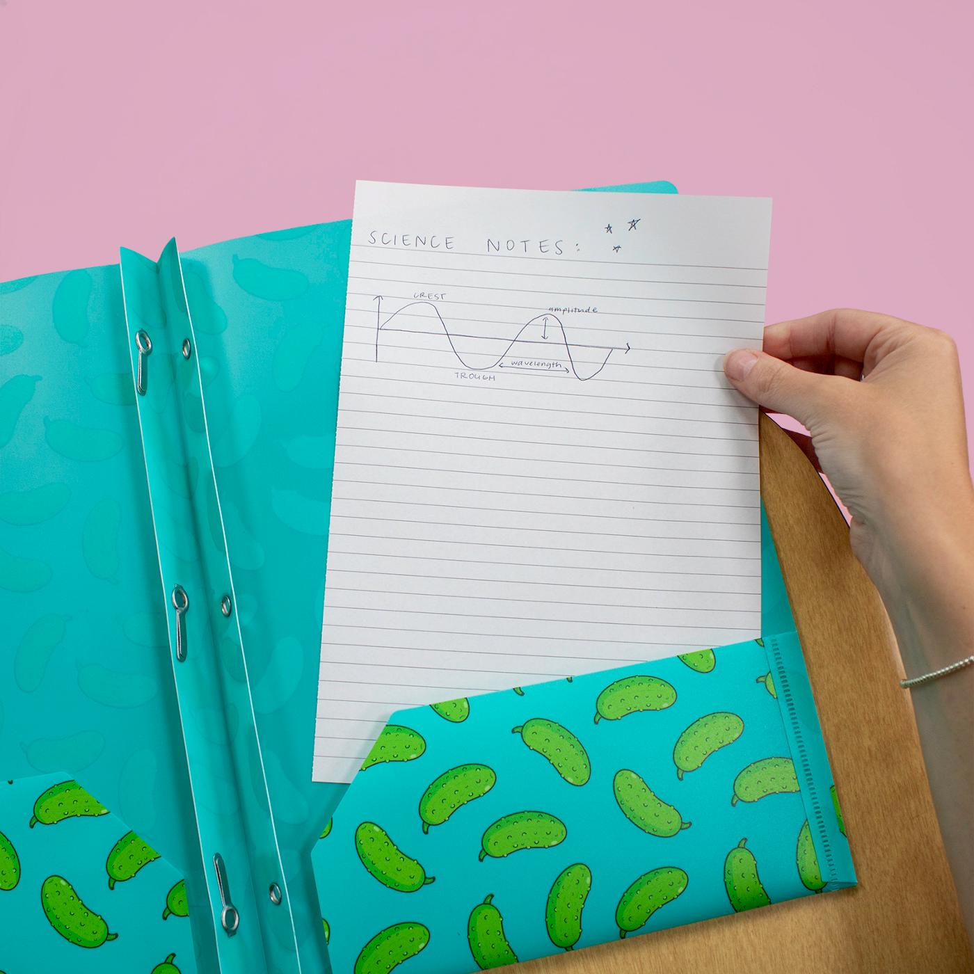 Art 101 Pickle Print Pocket Folder - Shop Folders at H-E-B