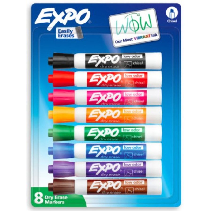 EXPO Chisel Tip Dry Erase Markers - Assorted Vibrant Ink - Shop ...