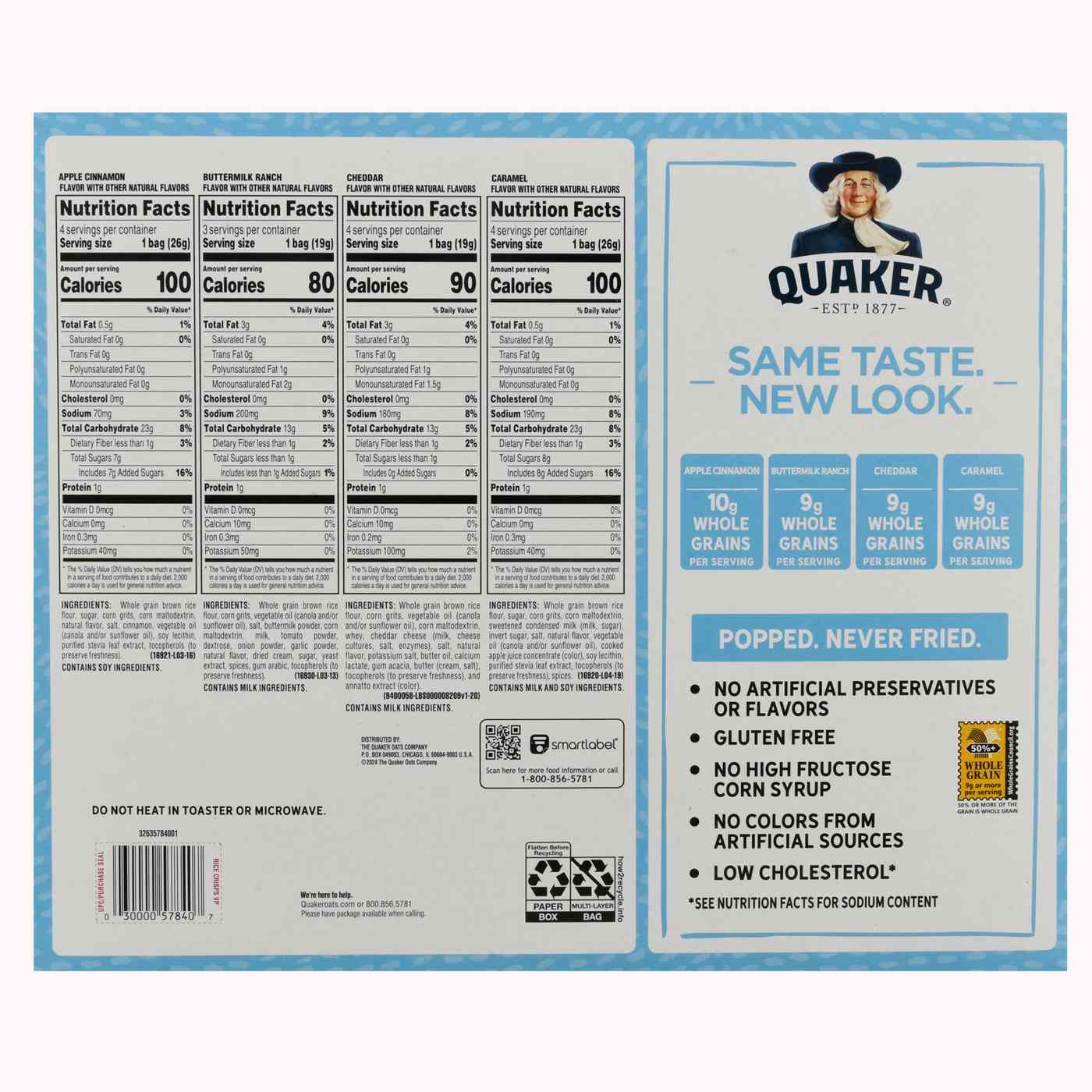 Quaker Sweet & Savory Rice Crisps Variety Pack - Shop Rice cakes at H-E-B