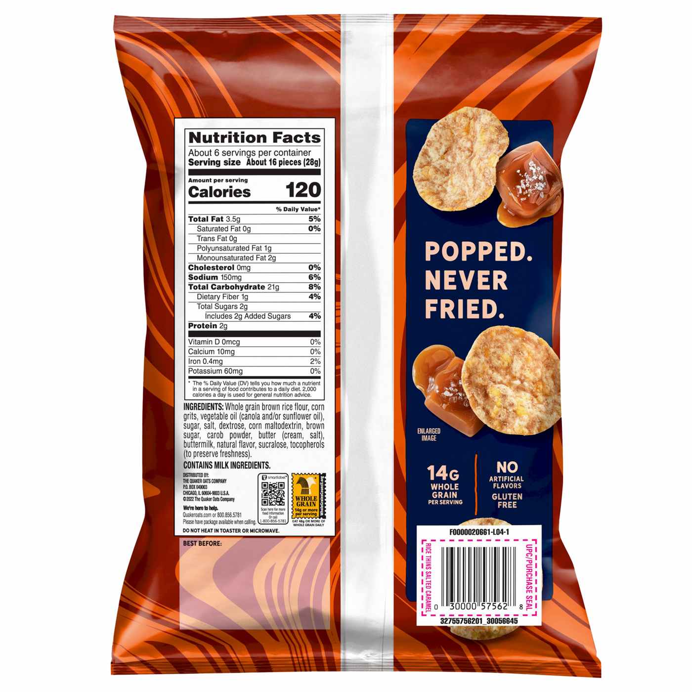 Quaker Rice Thins - Salted Caramel - Shop Rice cakes at H-E-B