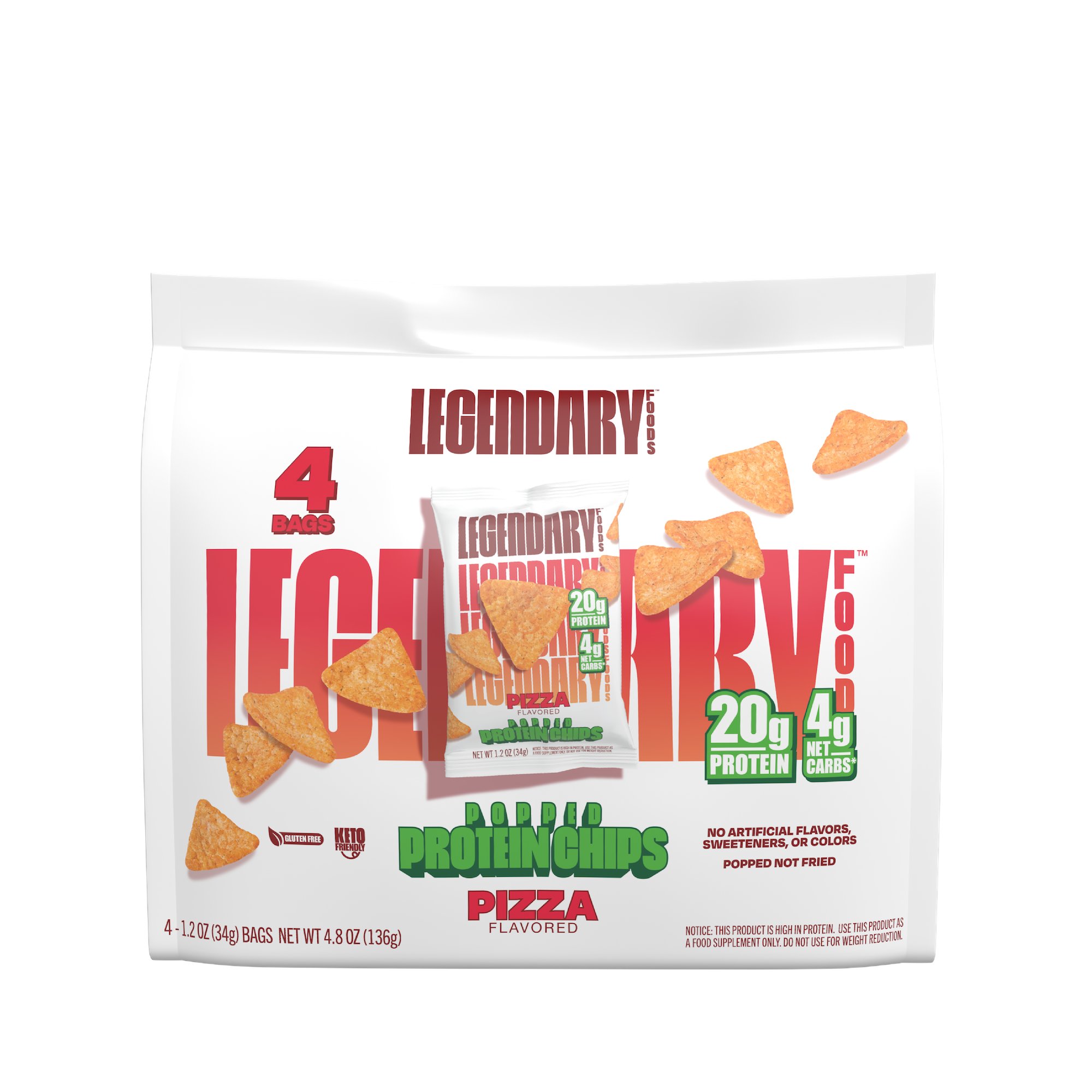Legendary Foods Popped 20g Protein Chips Multipack - Pizza - Shop Chips ...