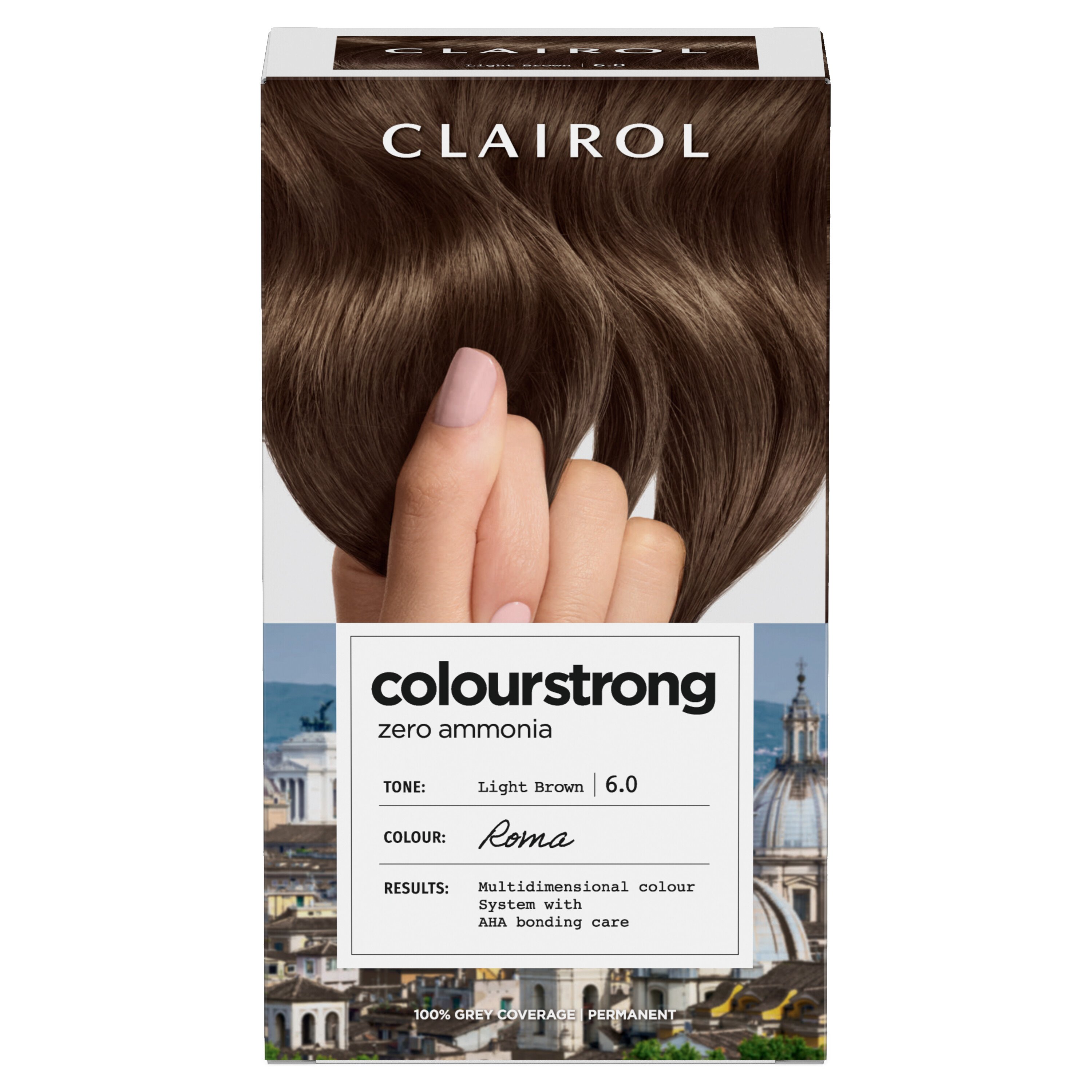 Clairol Color Strong Zero Ammonia Permanent Hair Color - 6 Light Brown ...