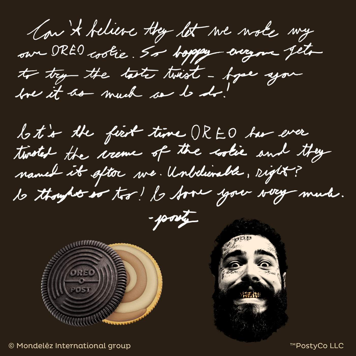 OREO Limited Edition Post Malone Swirled Caramel and Shortbread Creme ...