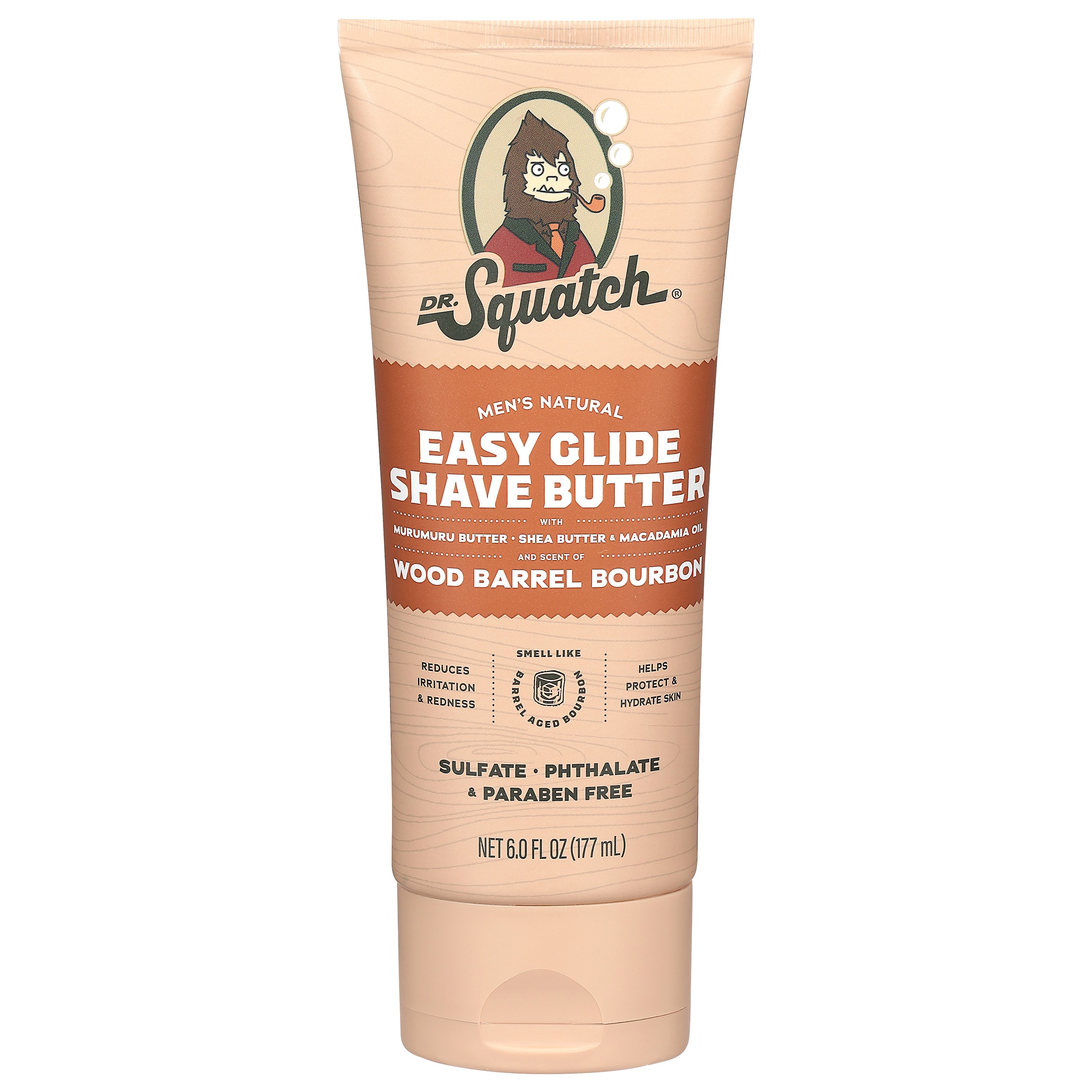 Dr. Squatch Men's Natural Easy Glide Shave Butter - Wood Barrel Bourbon ...