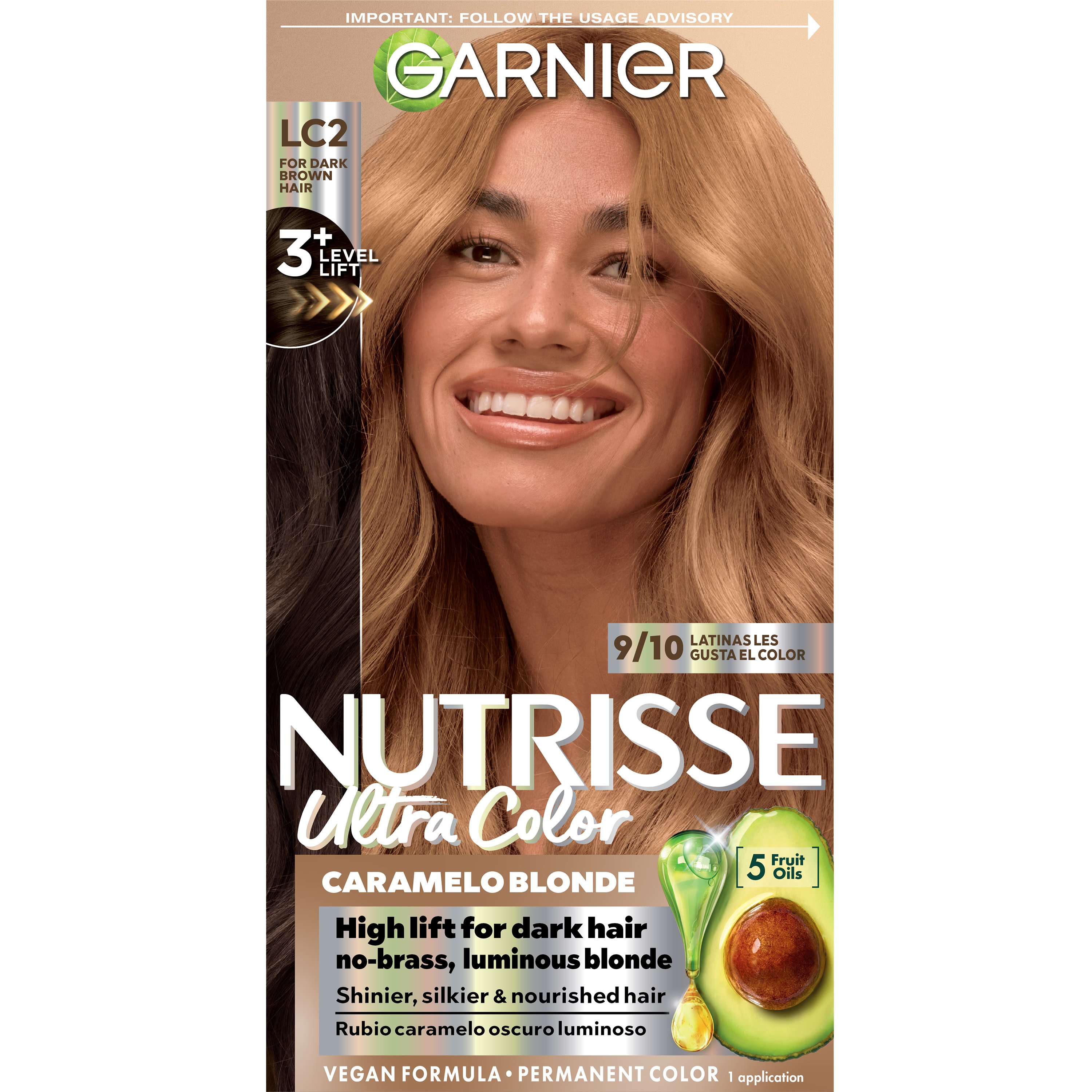 Garnier Nutrisse Ultra Color Hair Color Kit - LC2 Caramelo Blonde - Shop Hair color at H-E-B