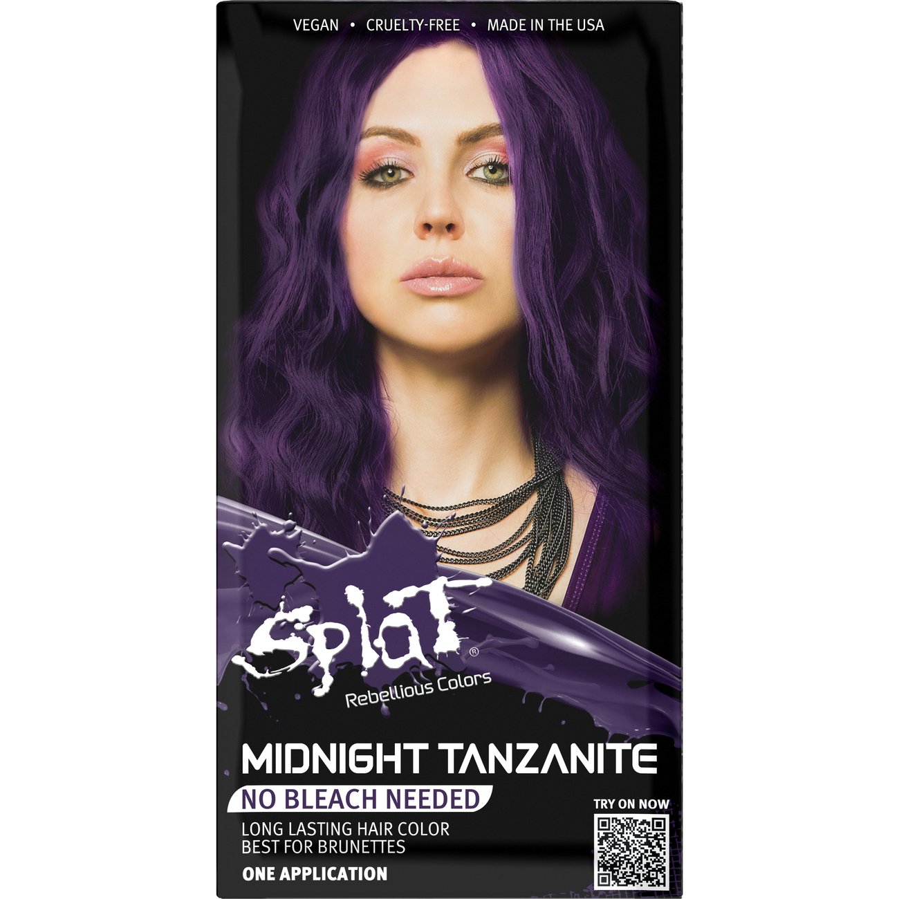 Splat Rebellious Colors Semi-Permanent Hair Color Kit - Midnight ...