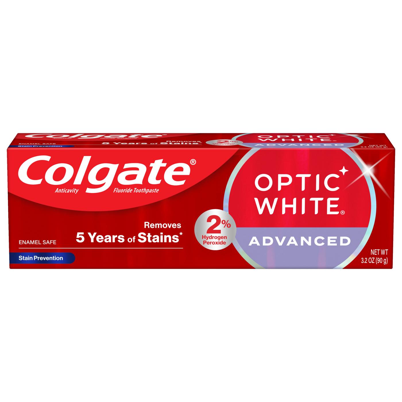 Colgate Optic White Advanced Stain Prevention - Shop Toothpaste at H-E-B