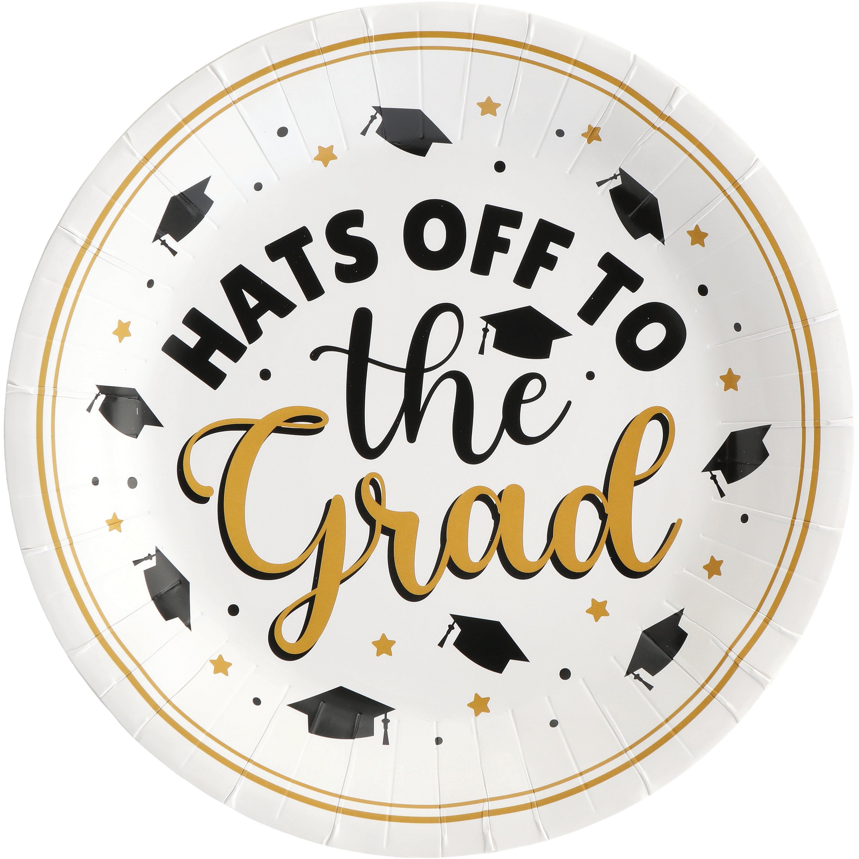 Destination Holiday Hats Off Graduation Paper Plates, 9 in - Shop ...