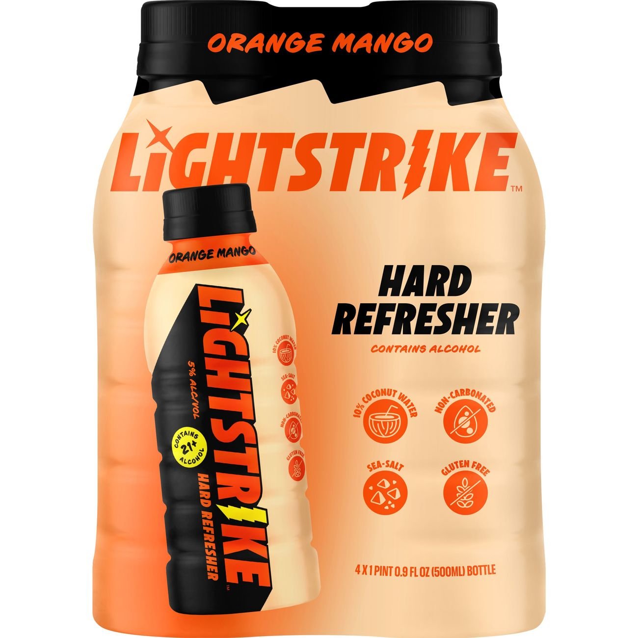 Lightstrike Orange Mango Hard Refresher 4 pk Cans - Shop Malt beverages ...