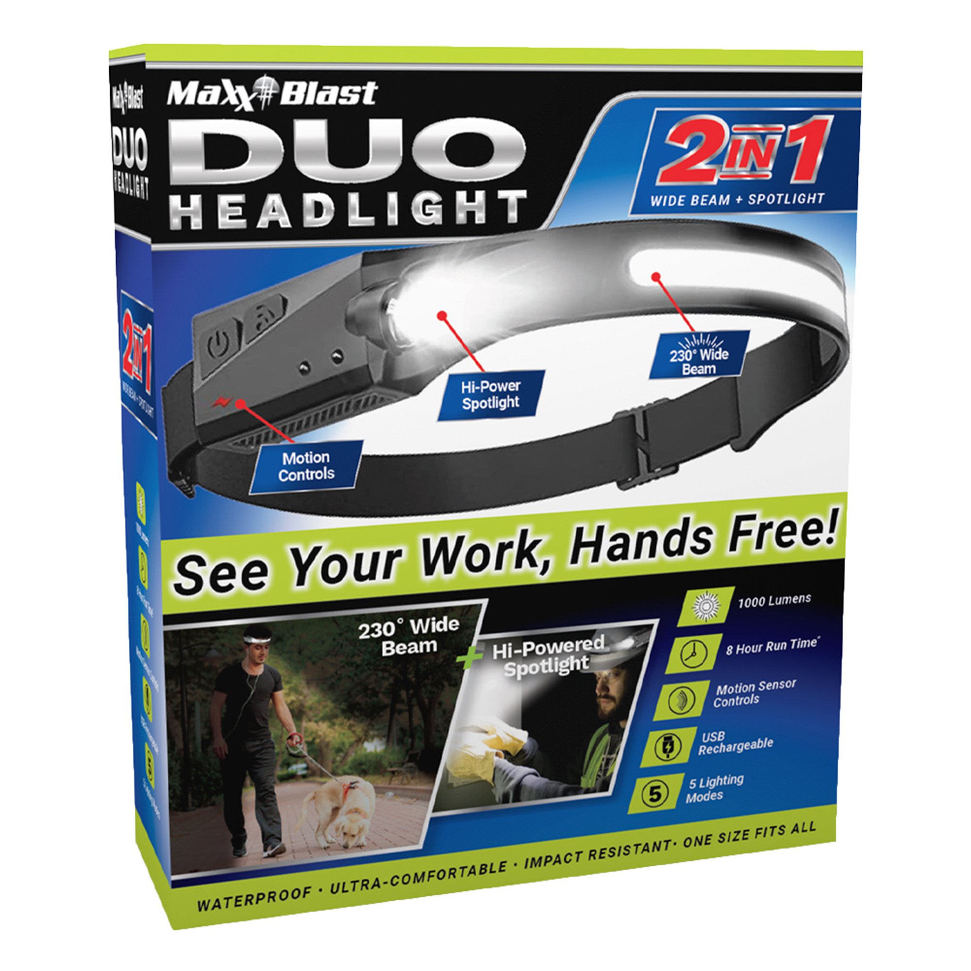 Ontel Products Maxx Blast Duo Headlight - Shop Lamps & lights at H-E-B
