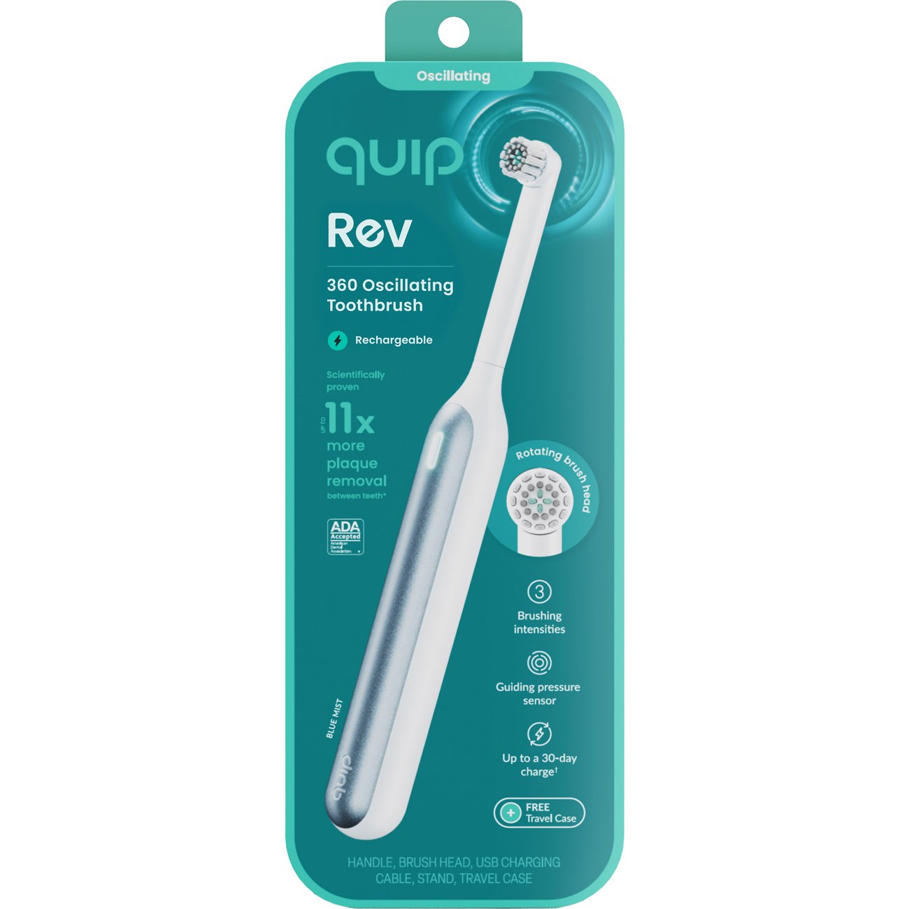 Quip Rev Oscillating Rechargeable Toothbrush - Shop Toothbrushes at H-E-B