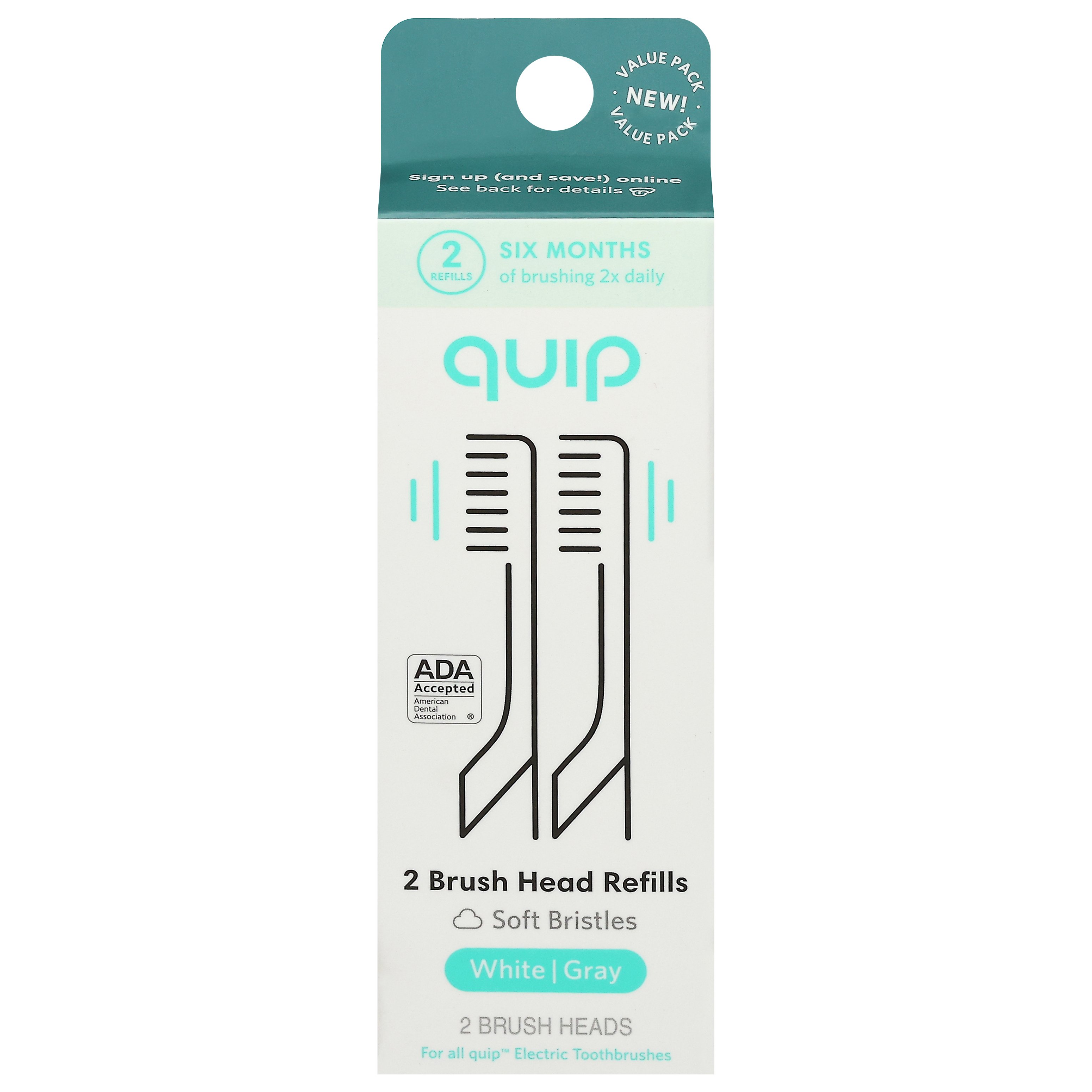 Quip Brush Head Refill Soft - Shop Toothbrushes at H-E-B