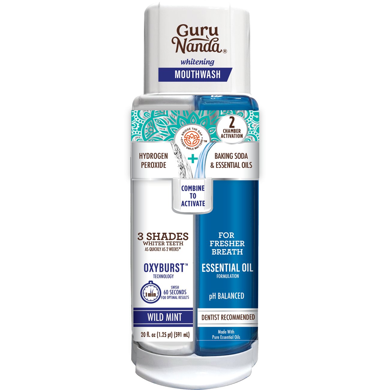 Guru Nanda Whitening Mouthwash - Wild Mint - Shop Mouthwash at H-E-B