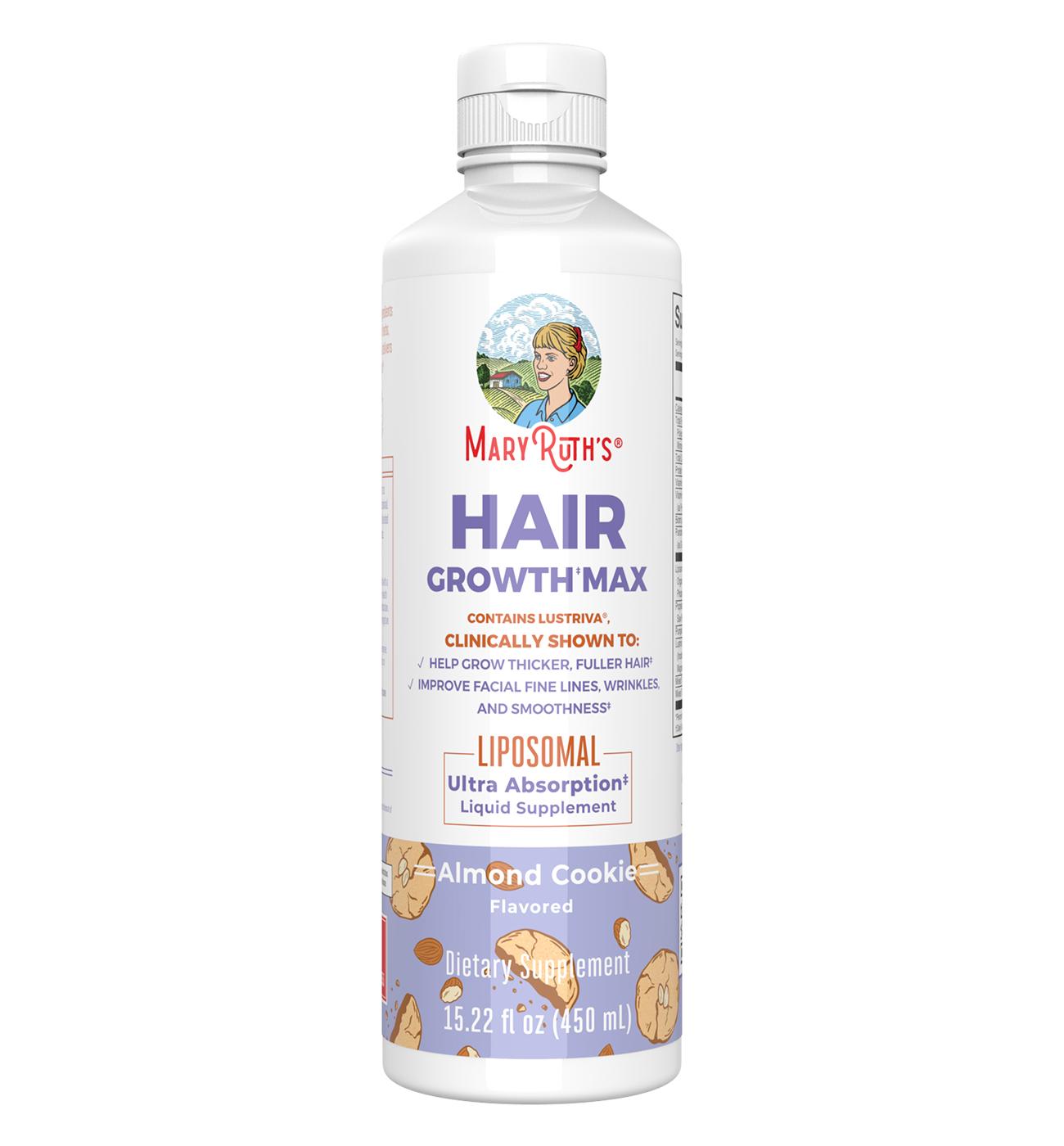 Mary Ruth's Hair Growth Max Liposomal Liquid Supplement - Almond Cookie ...