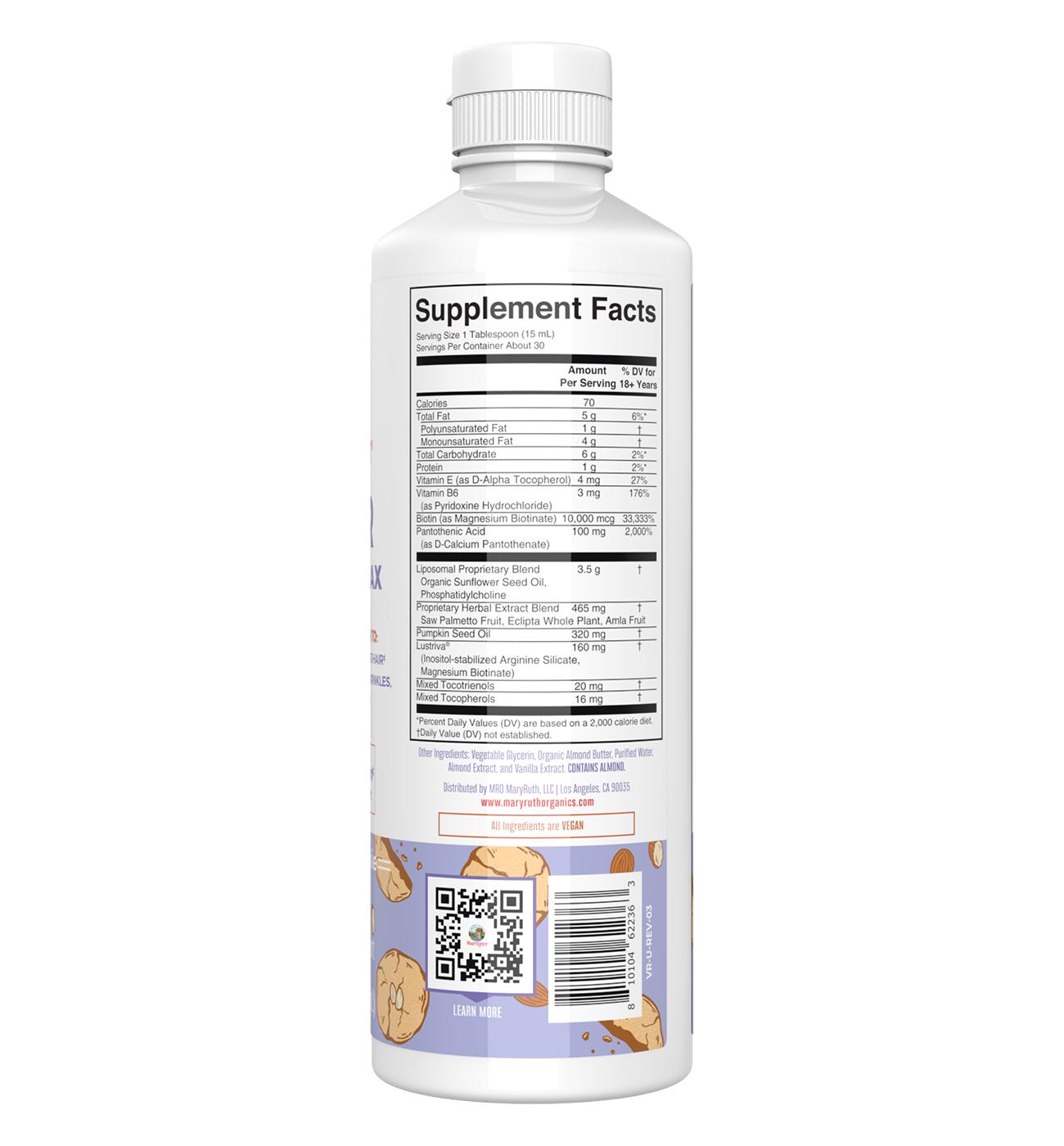Mary Ruth's Hair Growth Max Liposomal Liquid Supplement - Almond Cookie ...