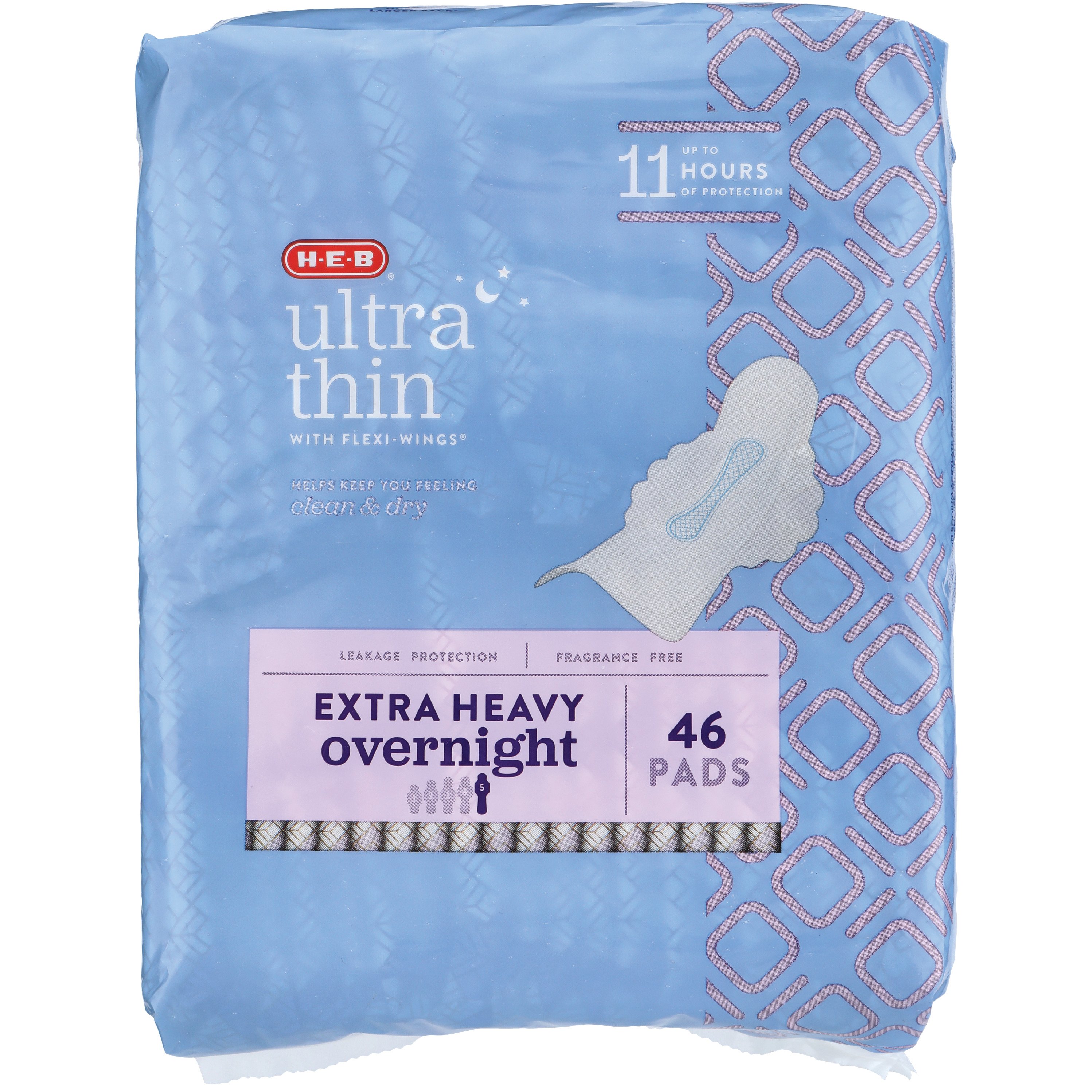 HEB Ultra Thin Flexi-Wing Bladder Control Pads - Extra Heavy, Overnight ...