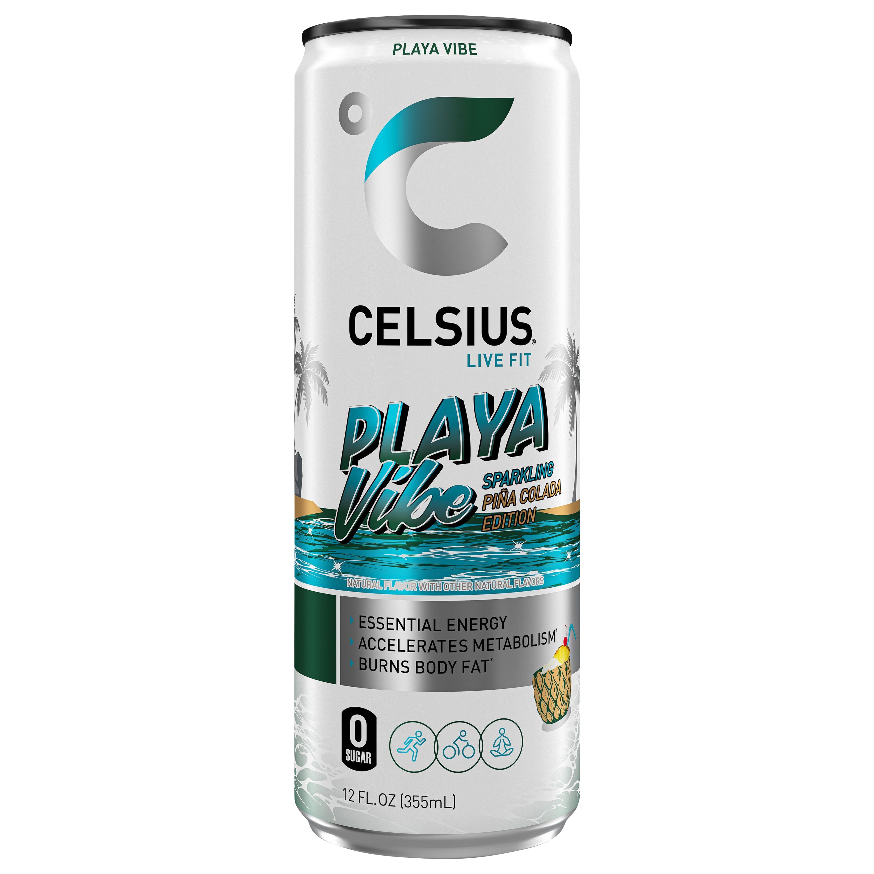 Celsius Zero Sugar Sparkling Energy Drink - Playa Vibe - Shop Sports ...