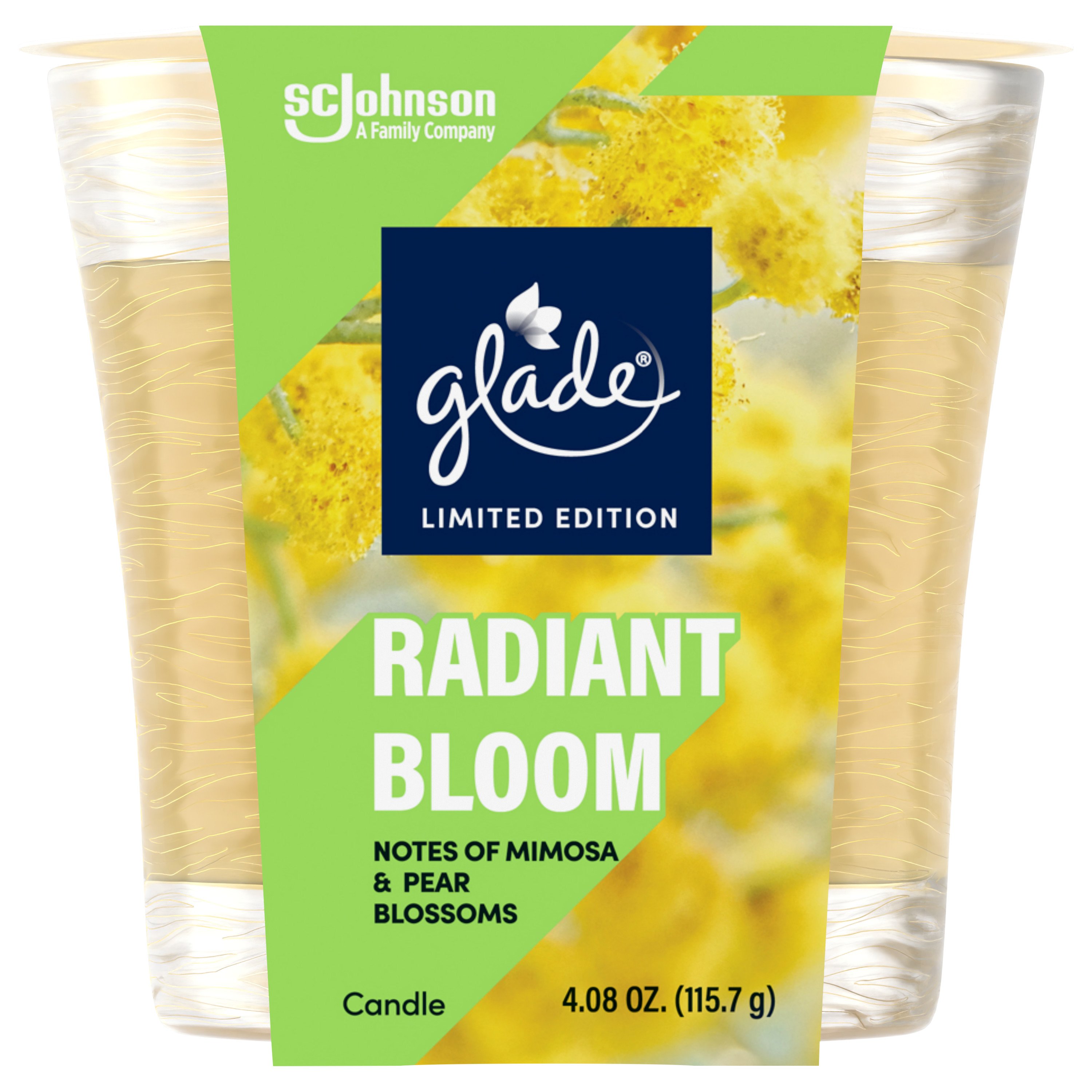 Glade Candle, Radiant Bloom Limited Edition, Fragrance Infused with ...