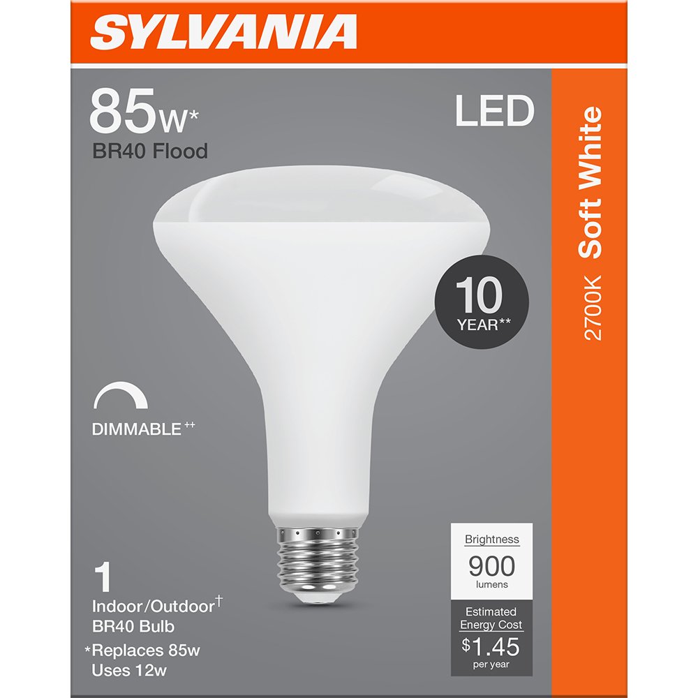 SYLVANIA BR40 85 Watt LED Soft White Dimmable Bulb - Shop Light bulbs ...