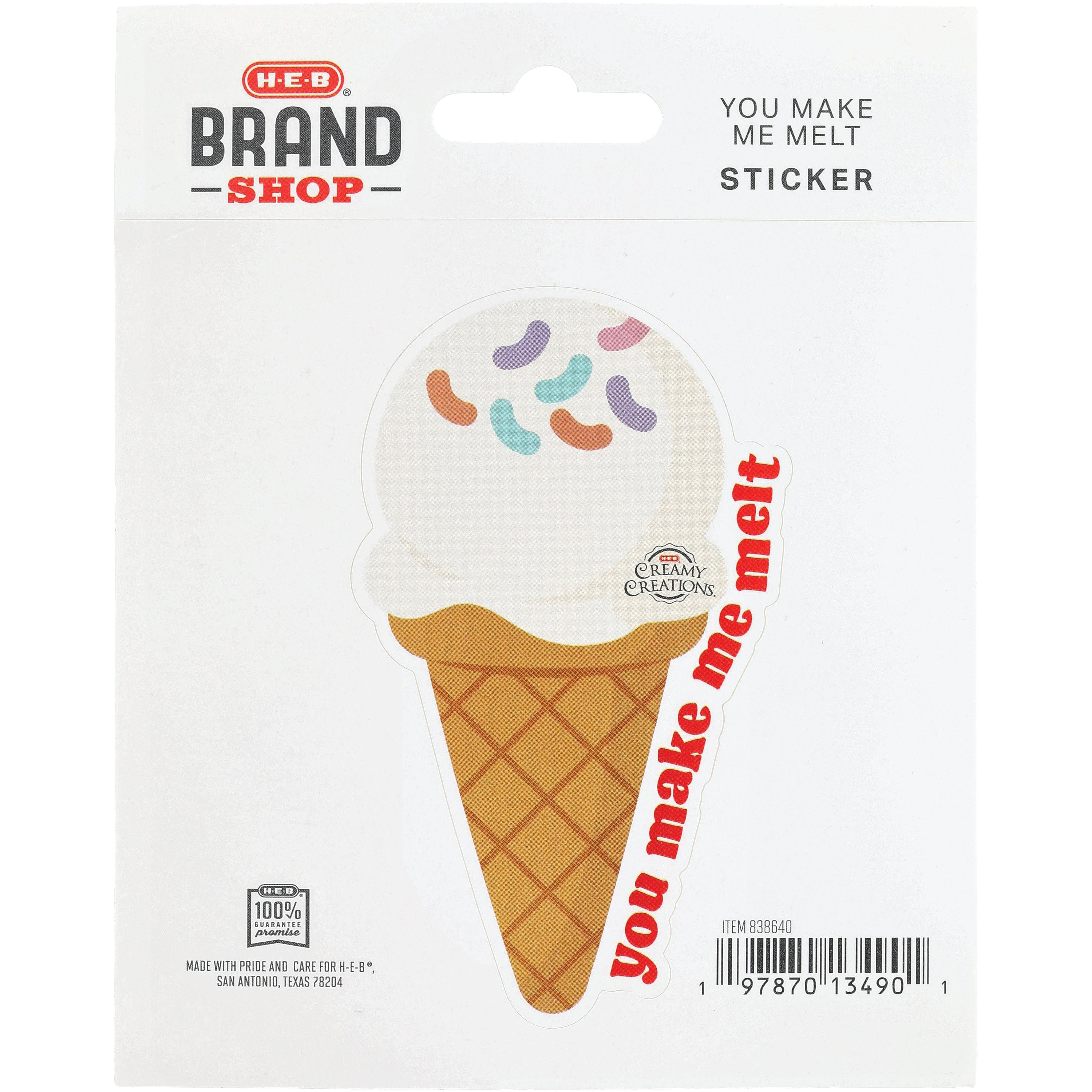 H-E-B Brand Shop Ice Cream Sticker - Shop Seasonal decor at H-E-B