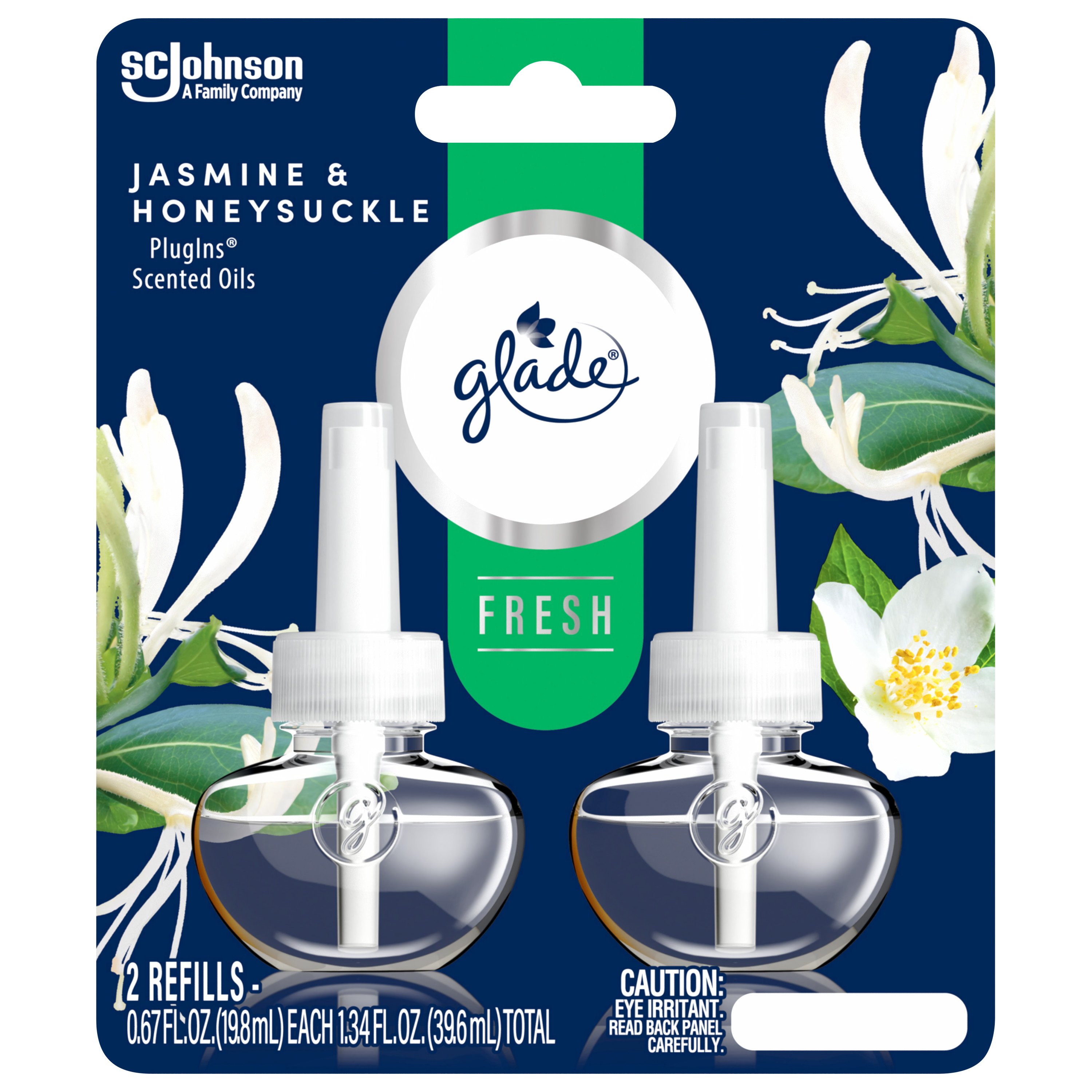 Glade Plug In Scented Oil - Fresh Jasmine & Honeysuckle - 1.34 oz ...