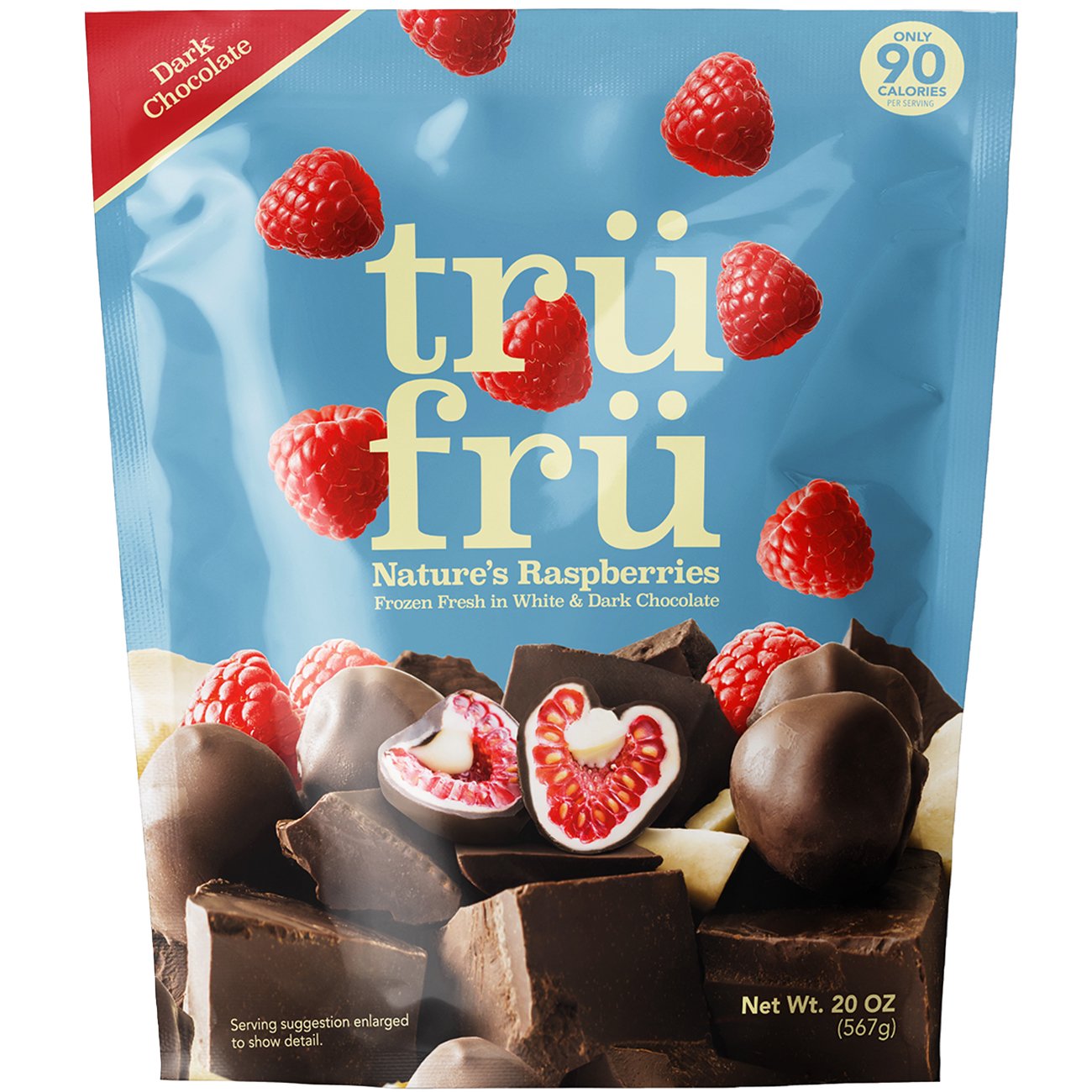 Tru Fru Nature's Raspberries - White And Dark Chocolate - Shop Bars ...