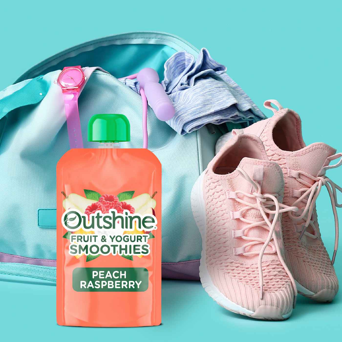 Outshine Fruit & Yogurt Smoothies - Peach Raspberry, 3.5 oz Pouches ...