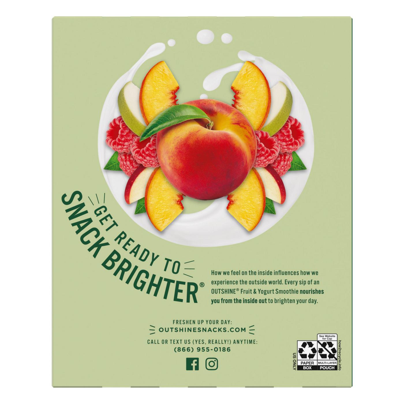 Outshine Fruit & Yogurt Smoothies - Peach Raspberry, 3.5 oz Pouches ...