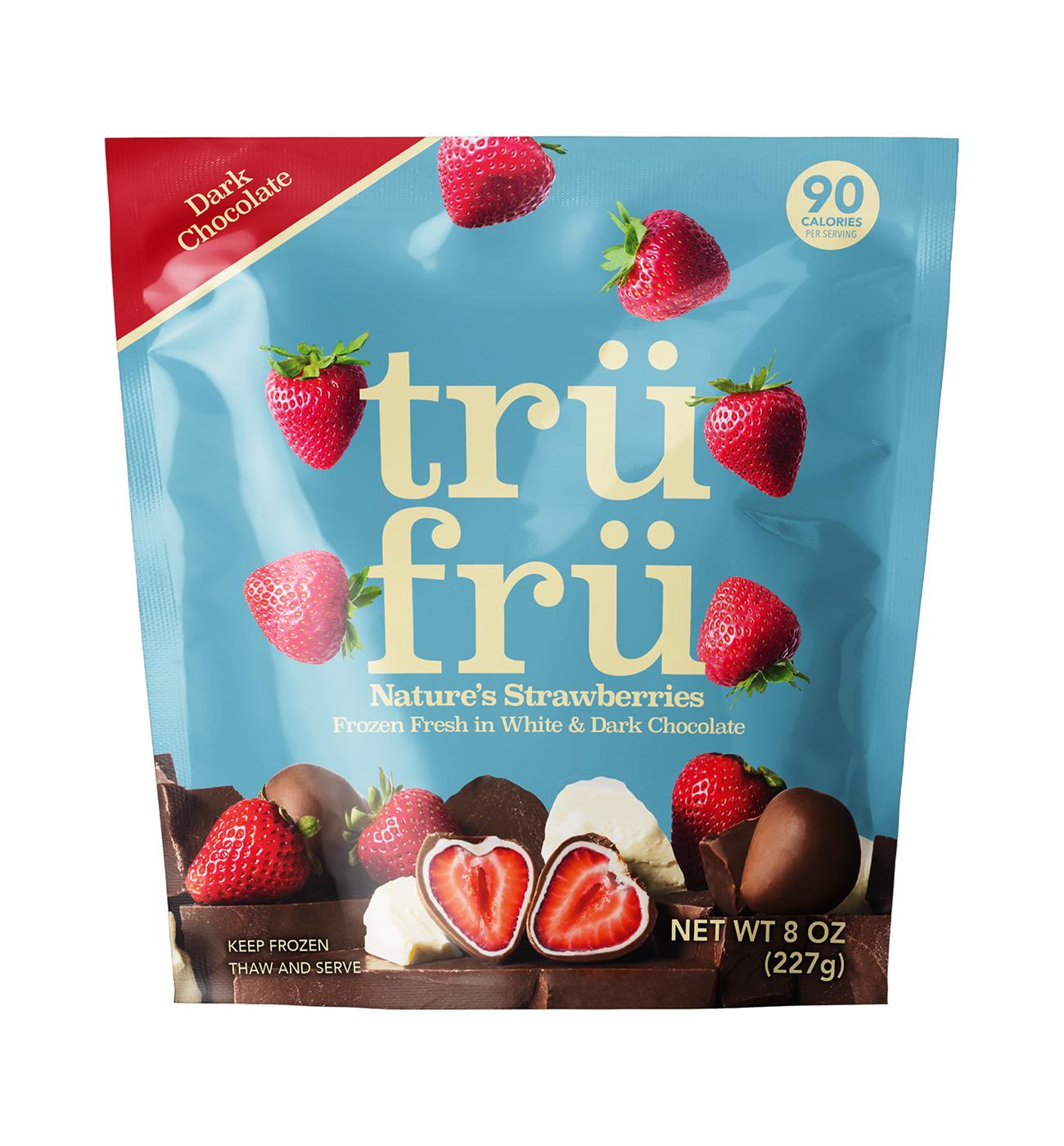 Tru Fru Frozen Strawberries - Dark & White Chocolate - Shop Bars & pops ...