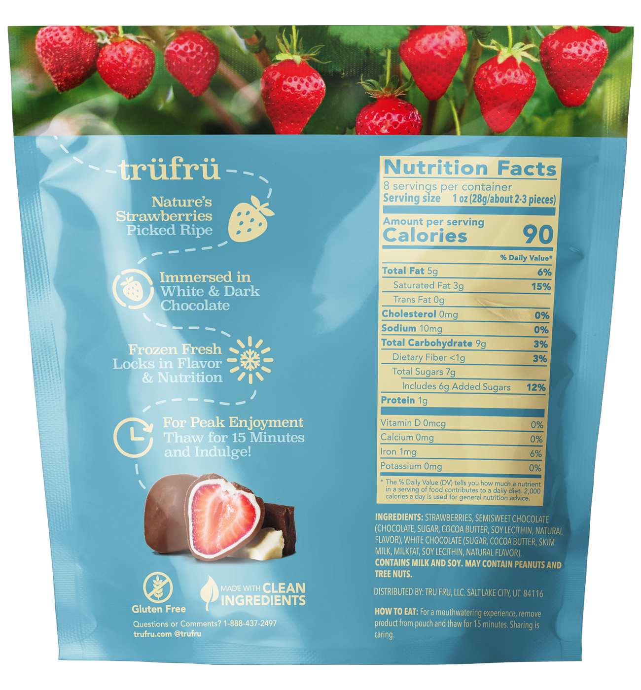 Tru Fru Frozen Strawberries - Dark & White Chocolate - Shop Bars & pops ...