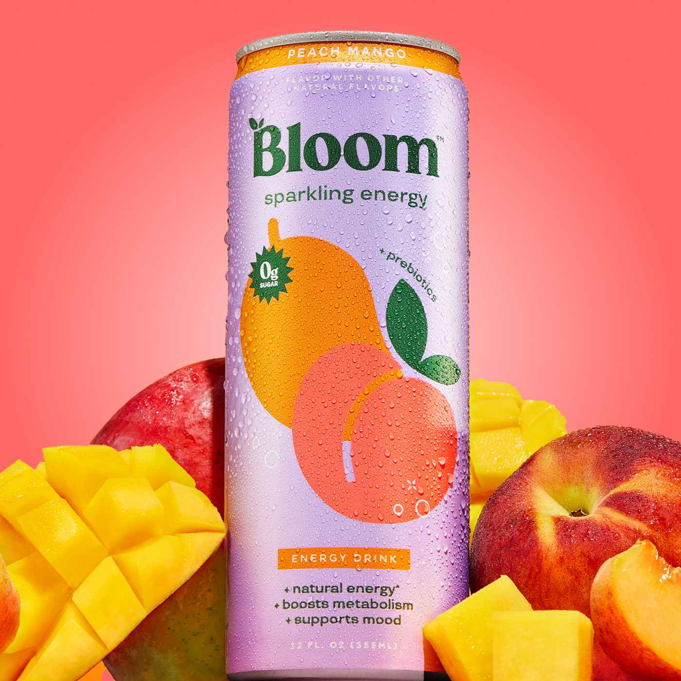 Bloom Zero Sugar Sparkling Energy Drink - Peach Mango - Shop Sports ...