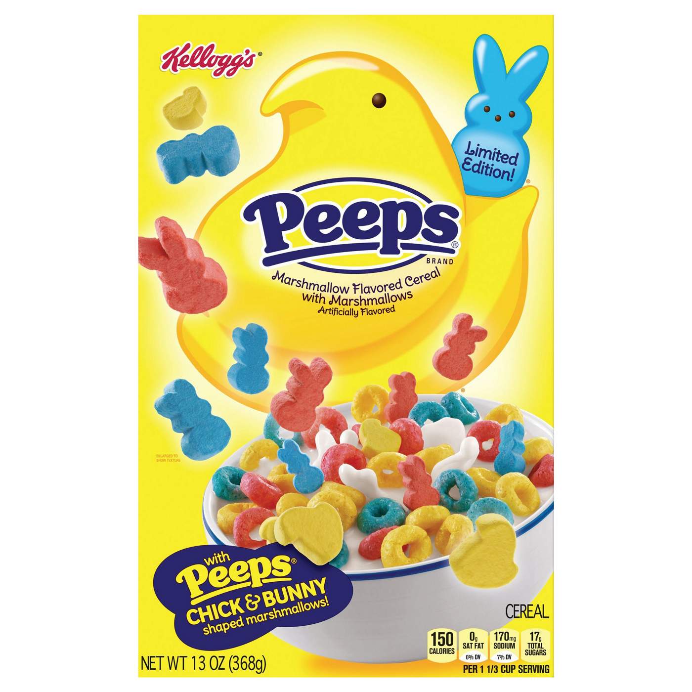 Kellogg's Limited Edition Peeps Marshmallow Cereal with Marshmallows ...