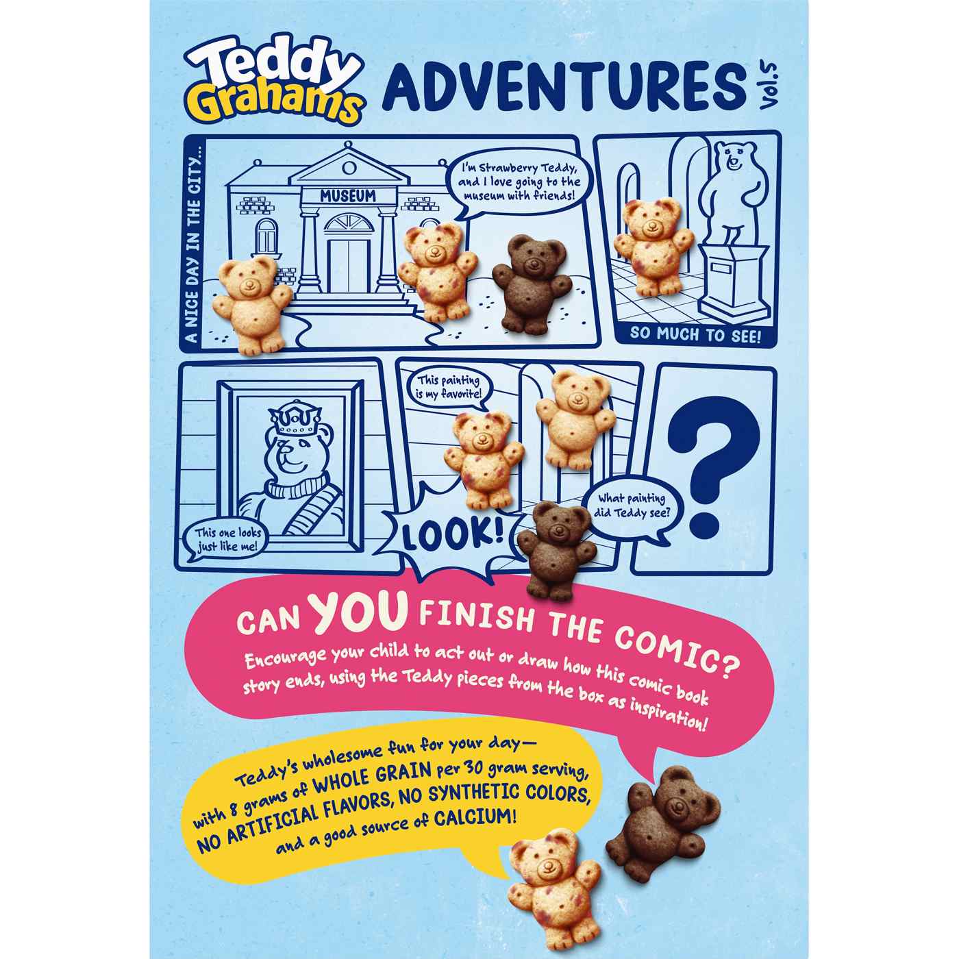 Teddy Grahams Strawberry Graham Snacks - Shop Cookies at H-E-B